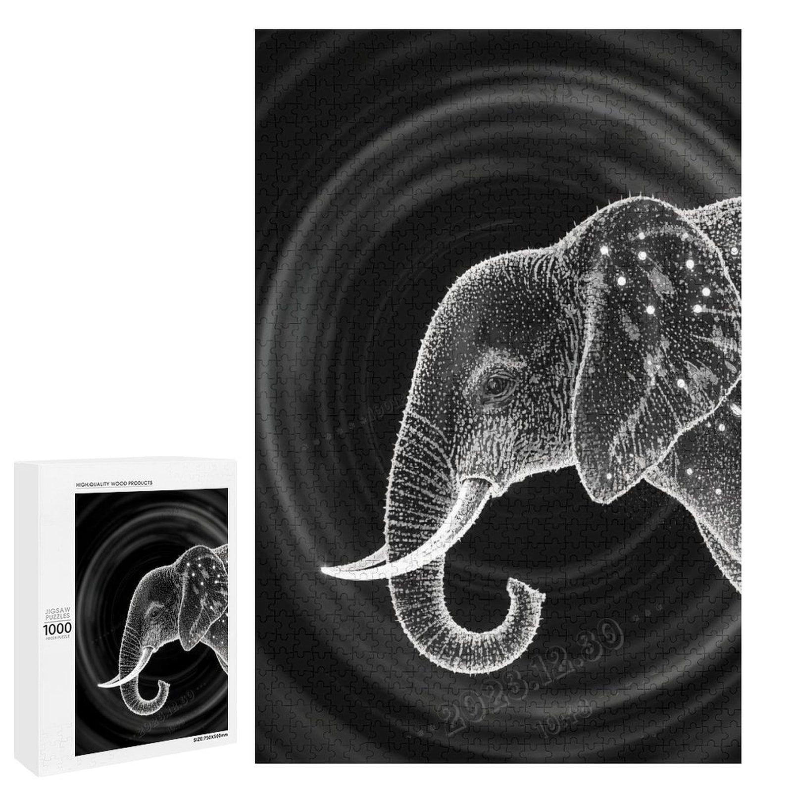 Elephant - 1000 Pieces Puzzle for Adults Educational Intellectual ...