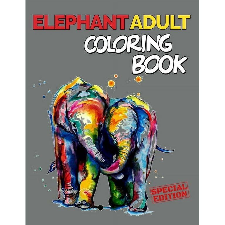 adult coloring pages of elephants