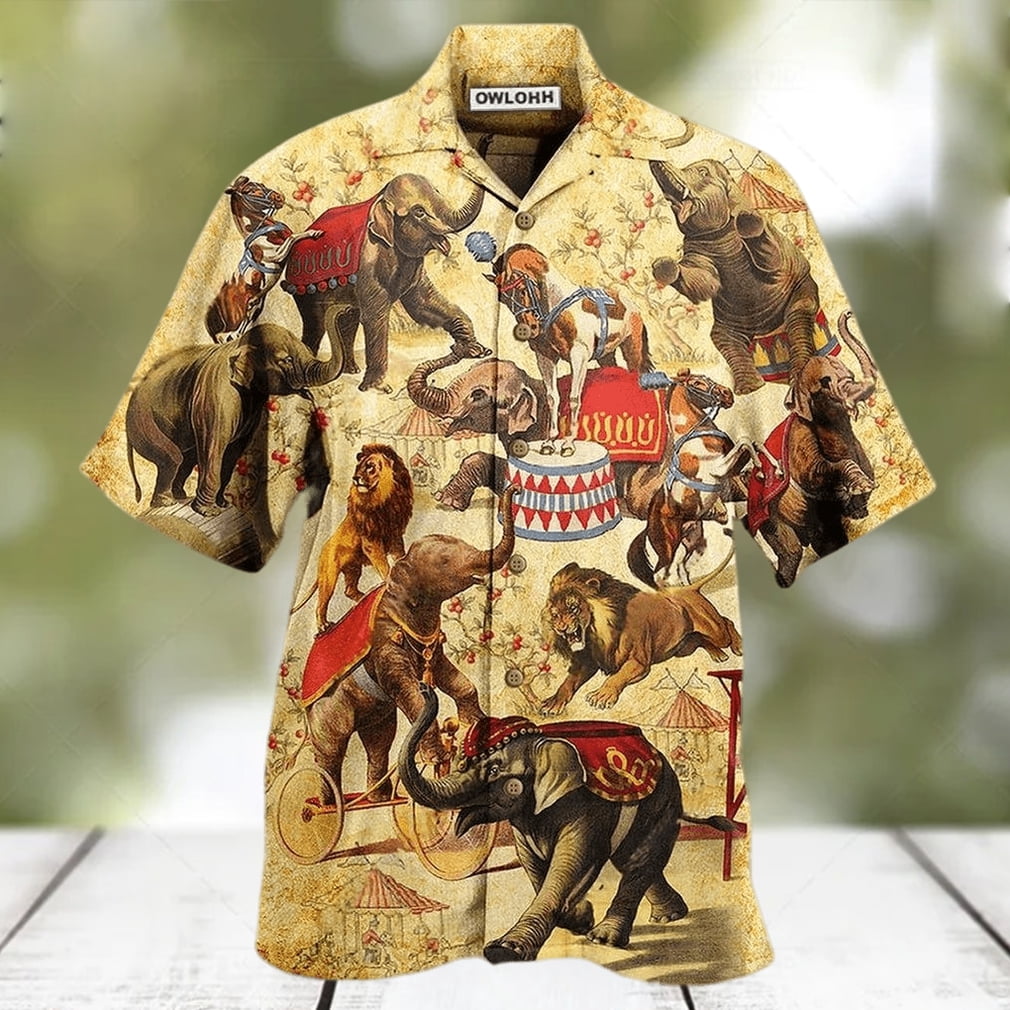 Elephant Amazing Circus Show Hawaiian Shirt - Walmart.com