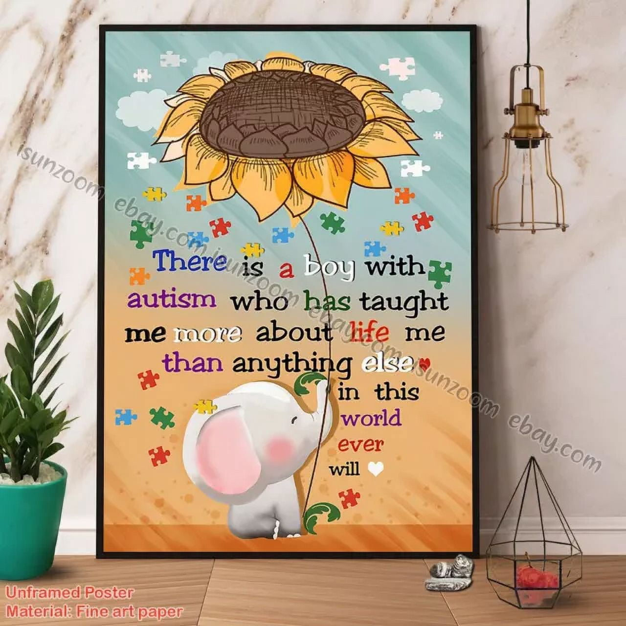Elephant Autism Awareness There Is A Boy With Autism Paper Poster No ...