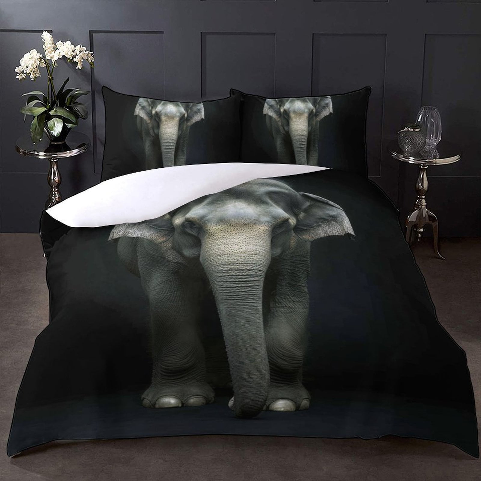 Elephant Bedding Set Quilt Cover 3D Printed Duvet Cover Comforter ...