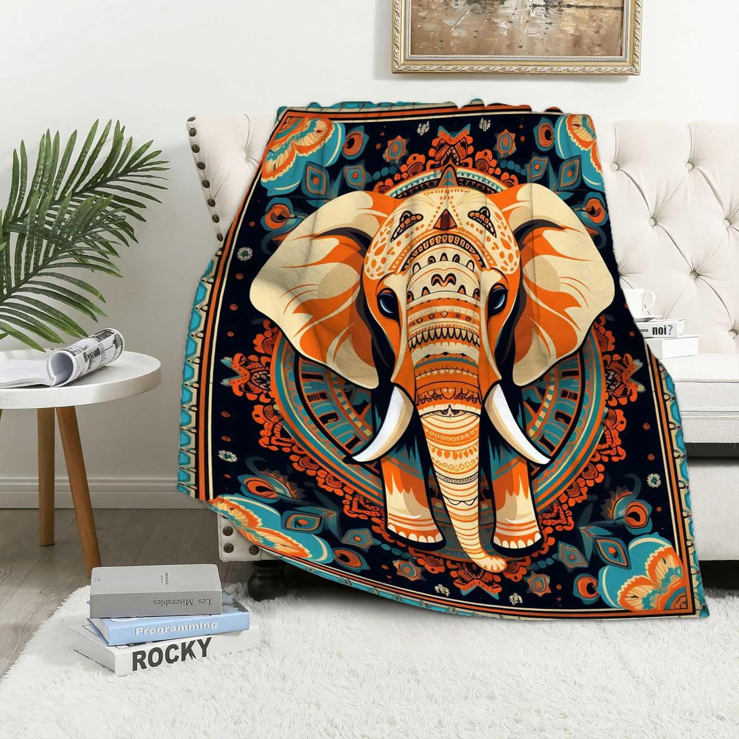 Elephant Blanket, Elephant Gifts for Women, Animal Home Decor for Couch ...