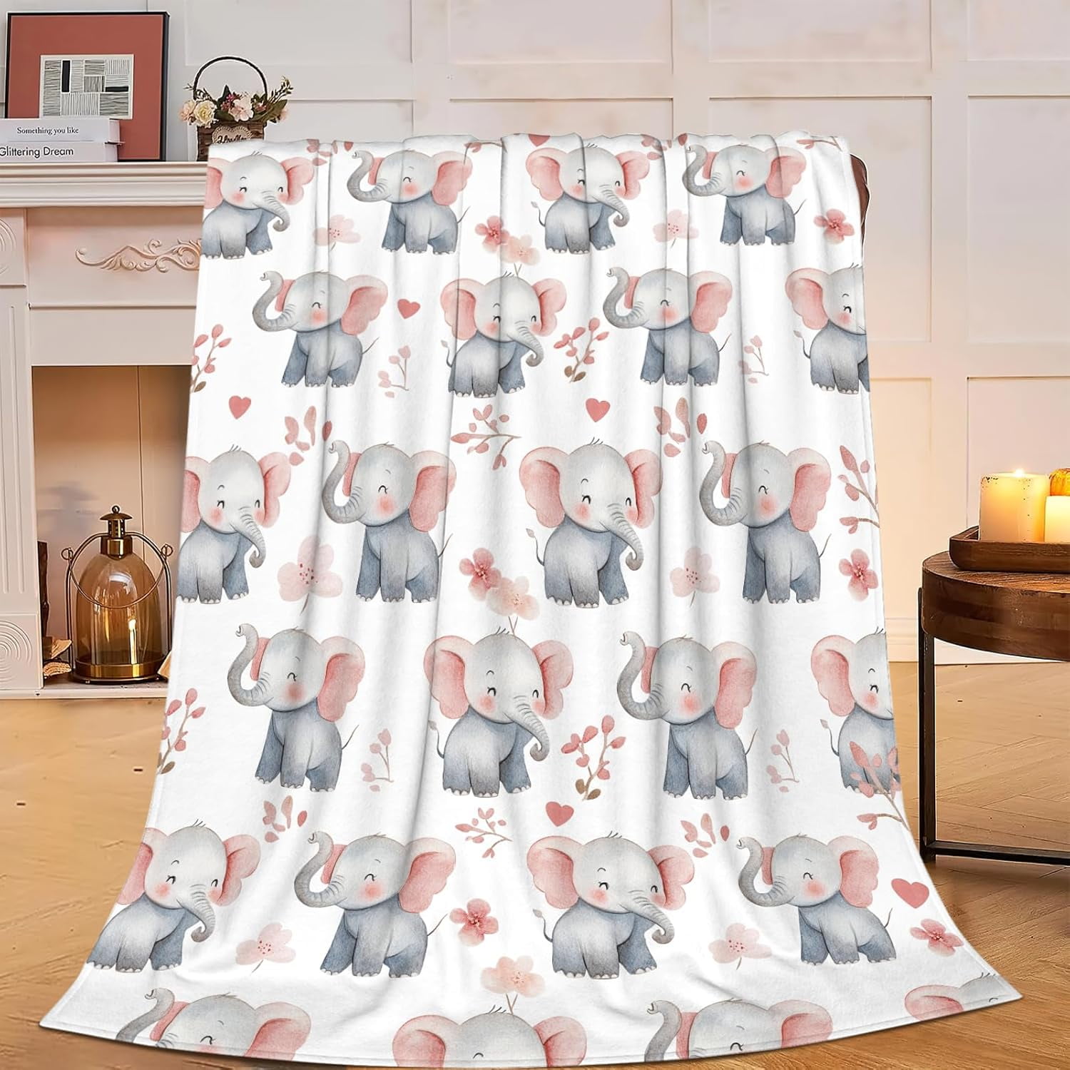 Elephant Blanket Super Cozy Soft Elephant Animal Throw Blanket Warm ...