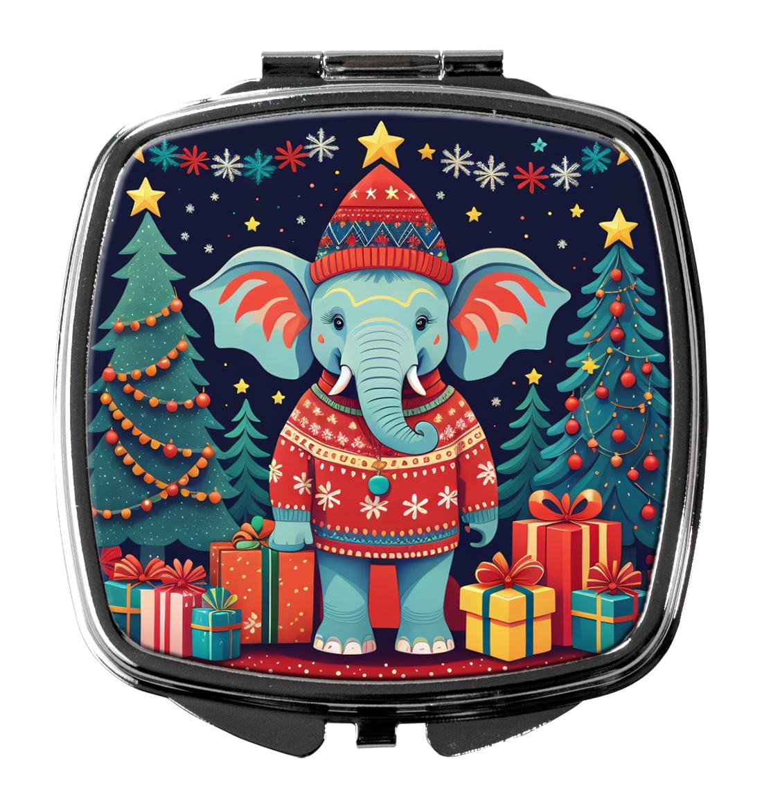 Elephant Christmas Compact Mirror 2.75 in x 3 in - Walmart.com