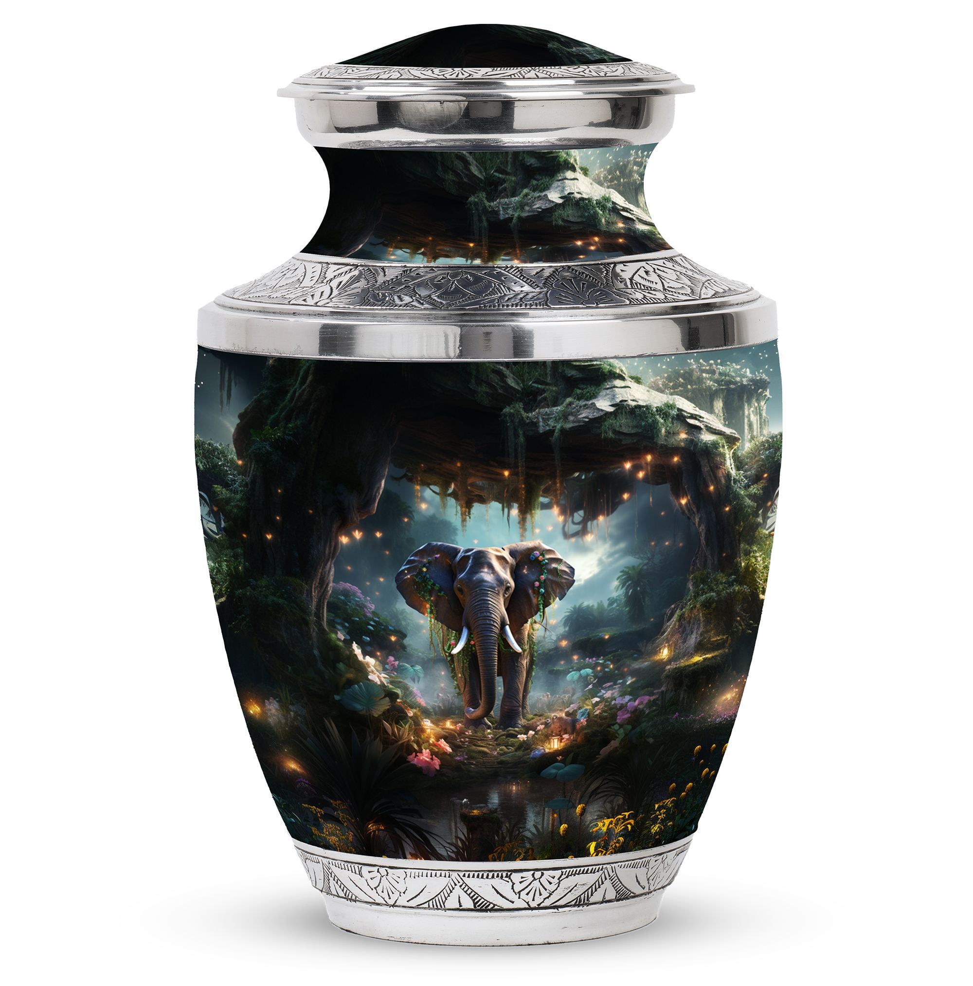 Elephant Colorful Background Burial Urns For Adult Human Ashes - Adult ...