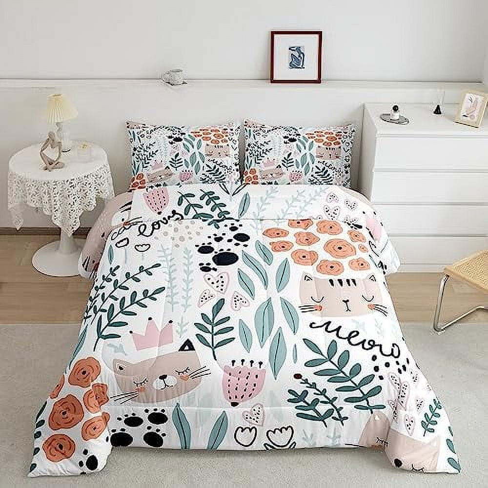 Elephant Comforter Set Kawaii Room Decor,Cartoon Wildlife Woodland ...