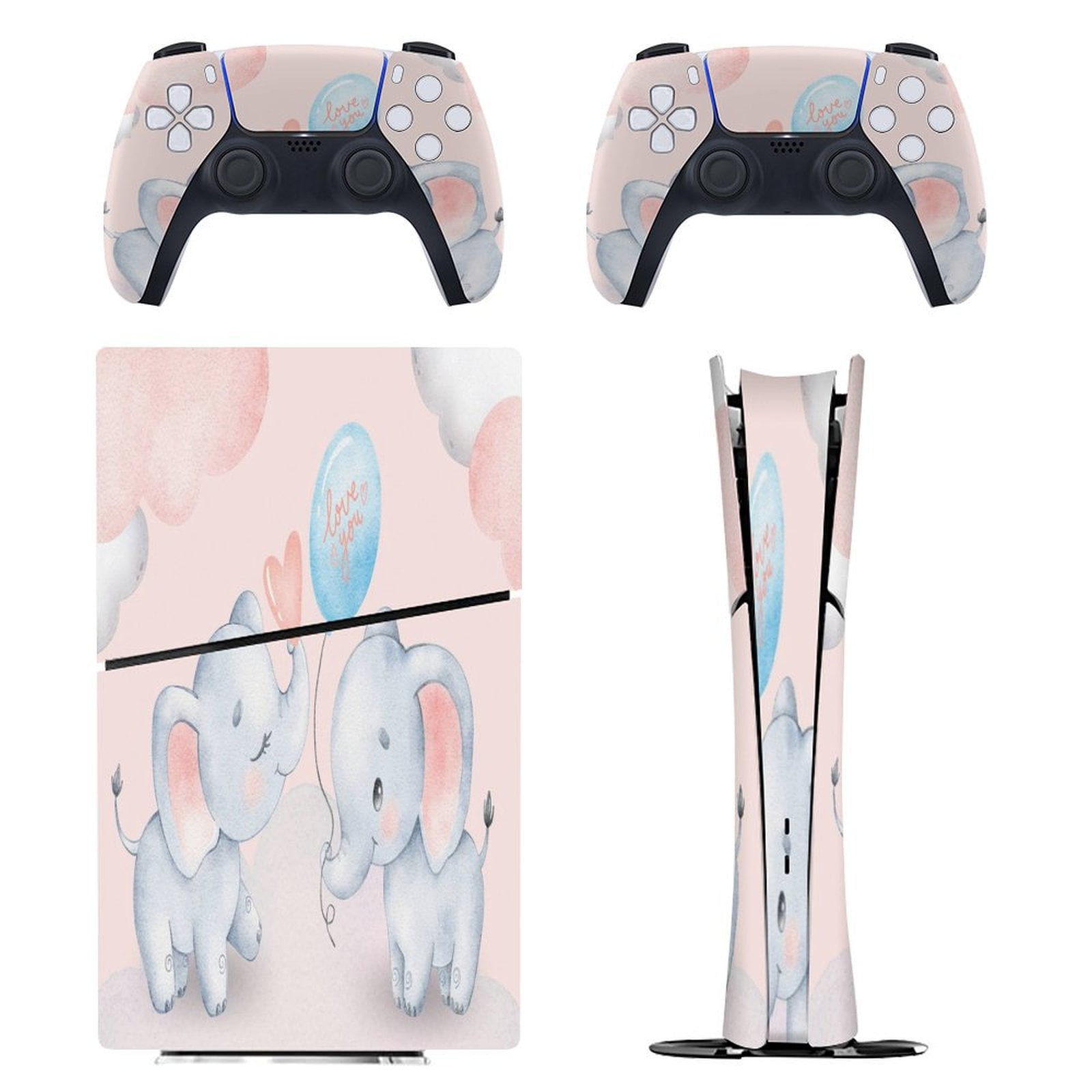 Elephant, Couple，CP PS5/PS5 Slim Digital Disc Skin Sticker For Console And Controller Skins ...
