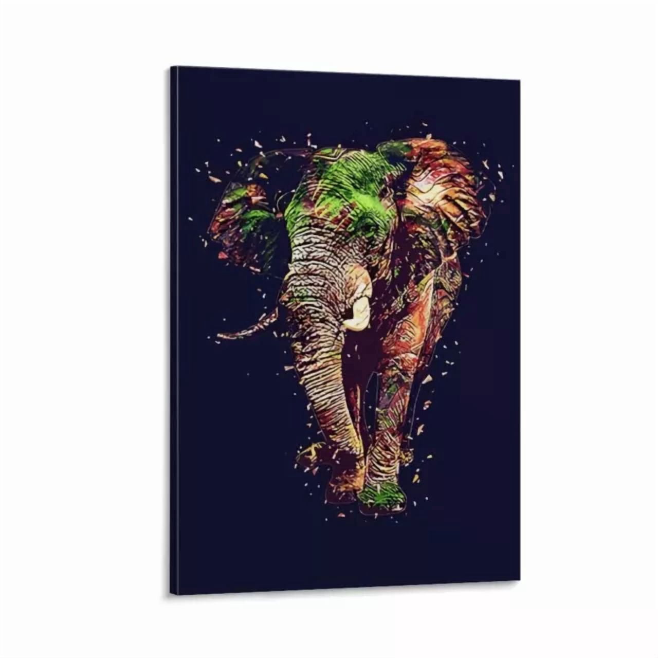 Elephant Cute Animal Poster Art Modern Living Room Decor Wall Art ...