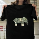 Elephant Dollar Bill Origami Elephant Funny Art H11353 T-Shirt, for Men ...