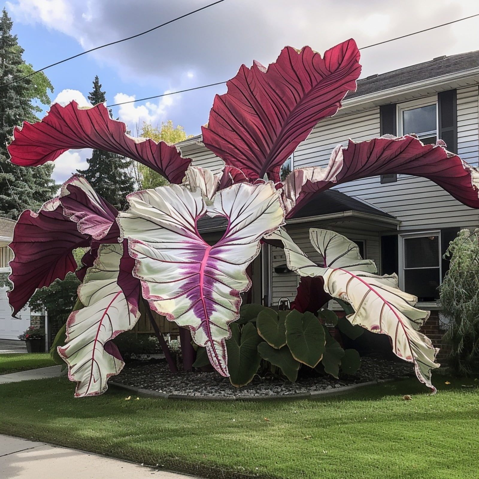 Elephant Ear Bulbs, Tropical Style Decoration, Perennial, Giant Foliage ...