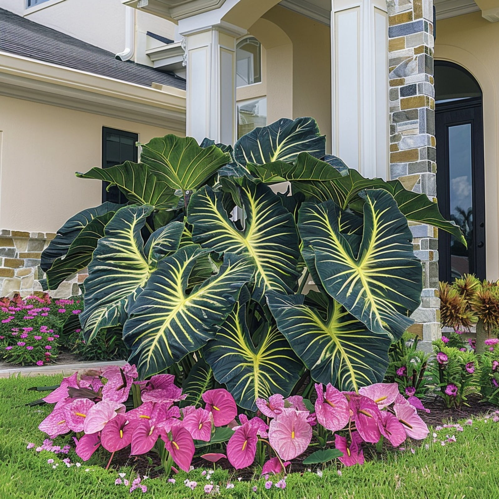 Elephant Ear Bulbs, Tropical Style Decoration, Perennial, Giant Foliage ...