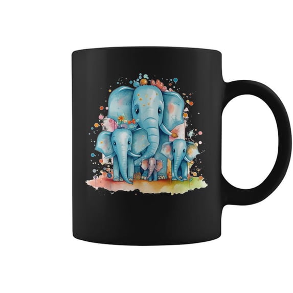 Elephant Family For Cute Elephants And Afrika Lovers Coffee Mugs ...