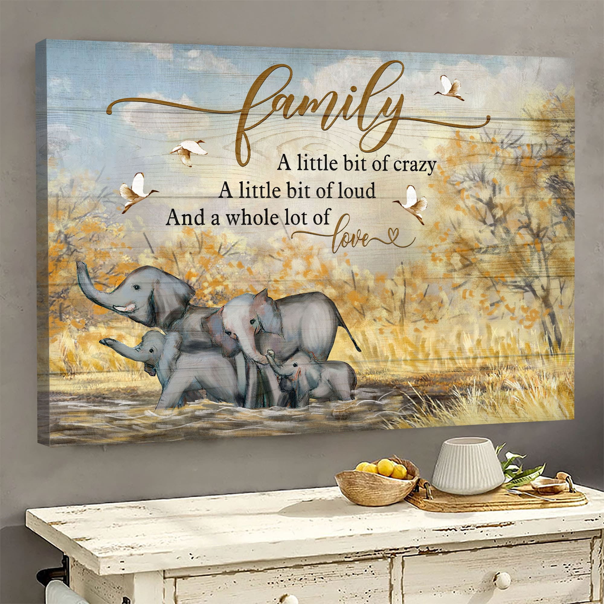 Elephant Family Red-Crowned Crane Family Is A Who.Le Lot Of Love ...