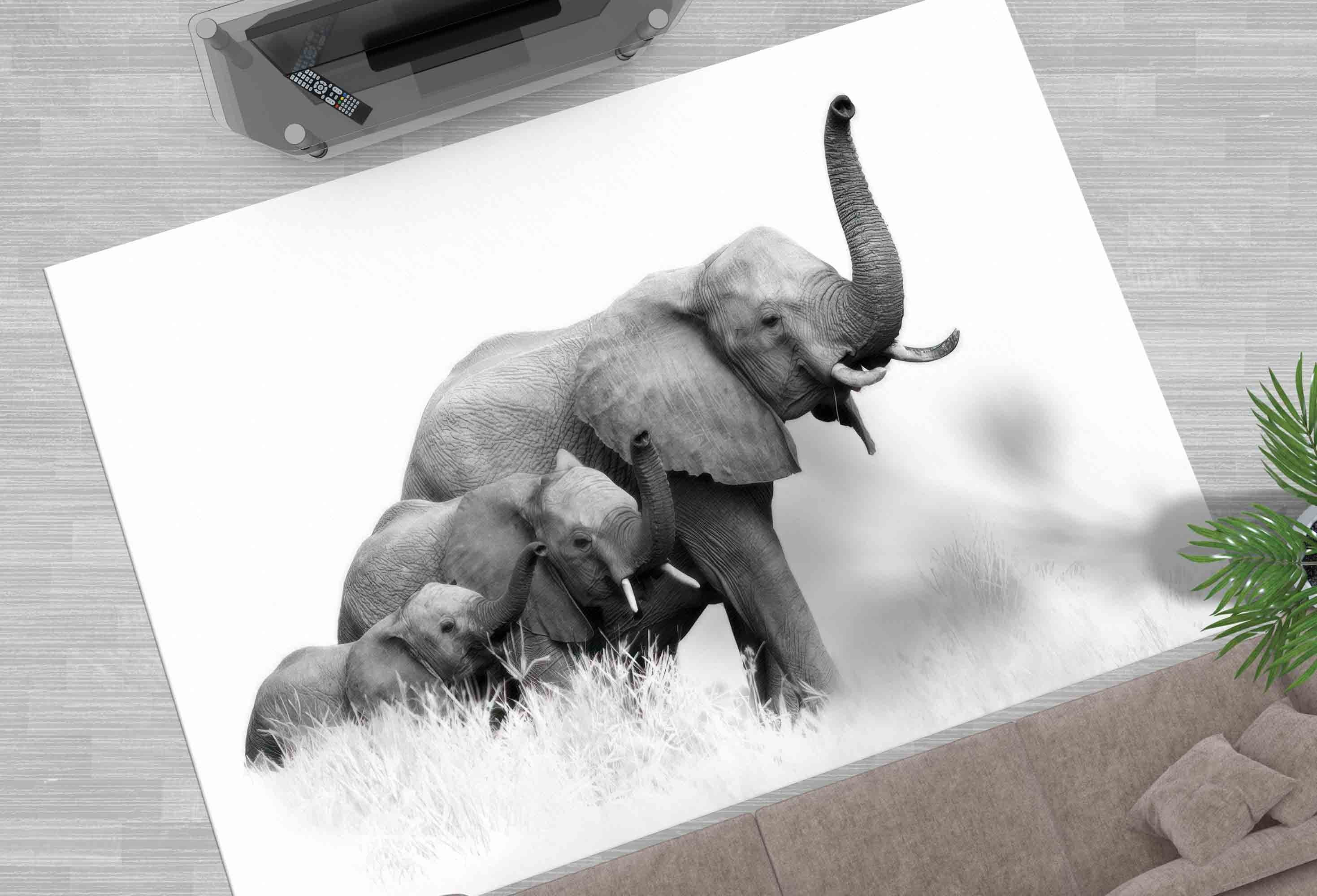 Elephant Family Rug, Man Cave Rugs, Elephant Rug, Animal Rugs, Luxury ...