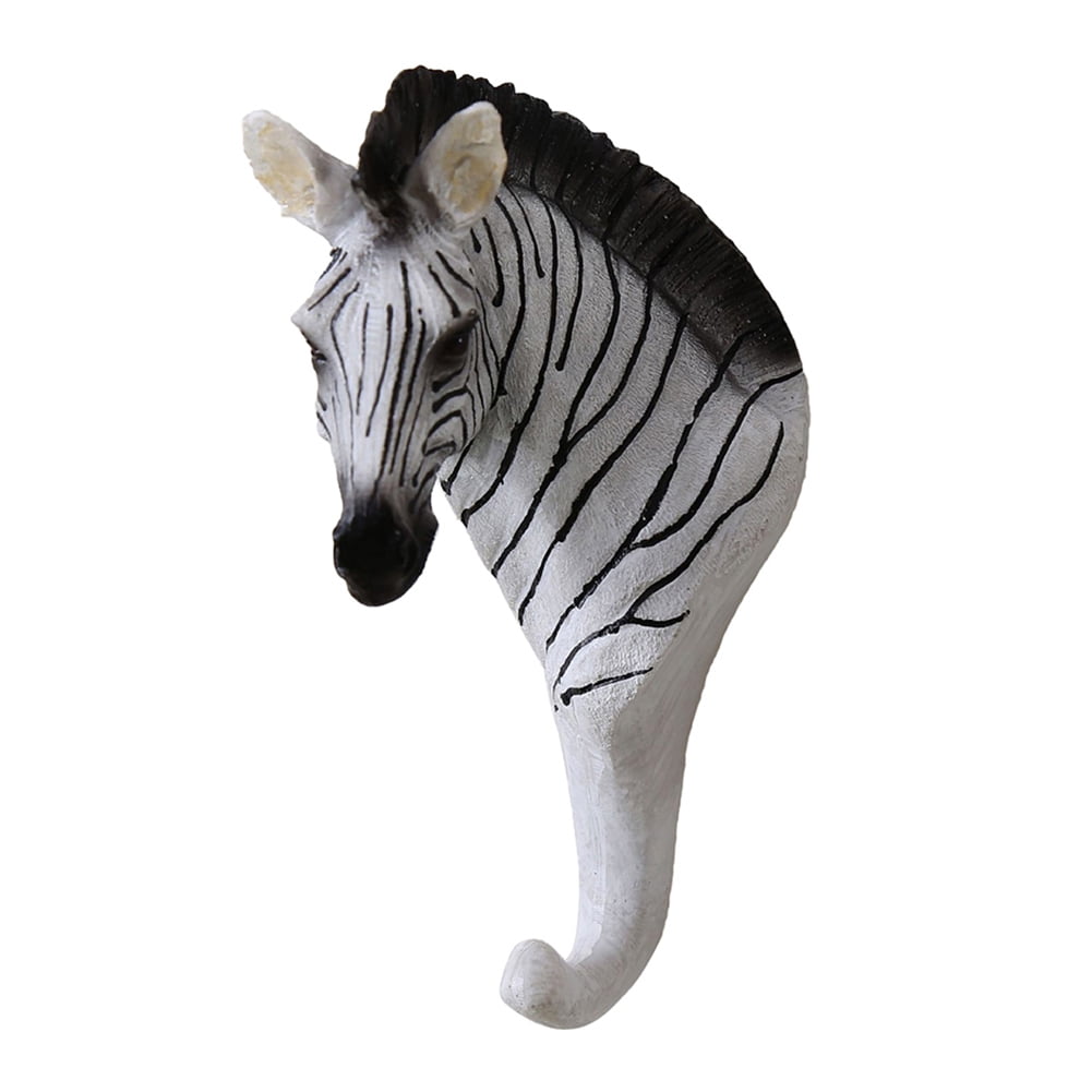 Elephant Giraffe Zebra Head Single Wall Hook / Hanger Animal Shaped ...
