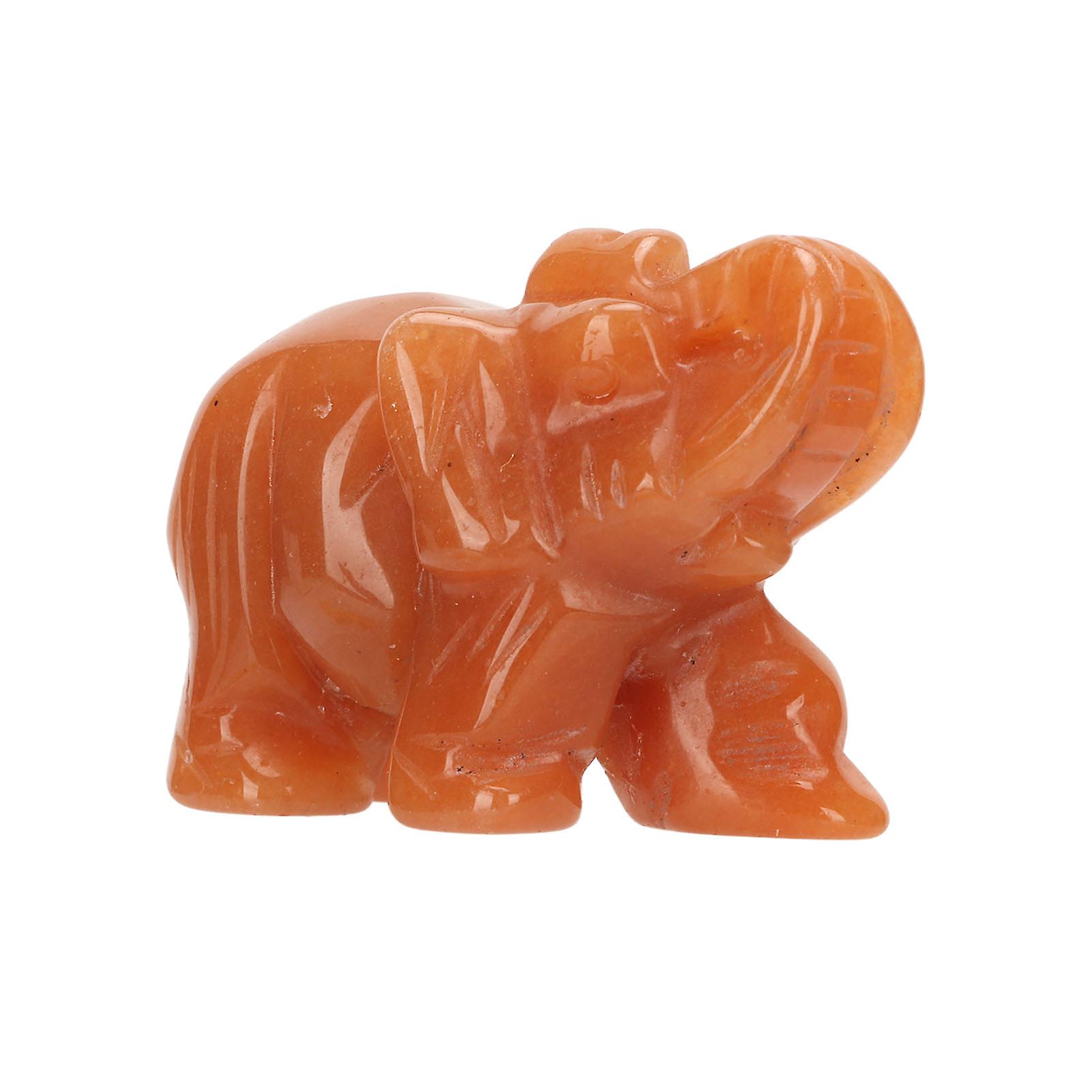 Elephant Glass Stone Statue For Stress Reduction Anxiety Relief Lucky ...