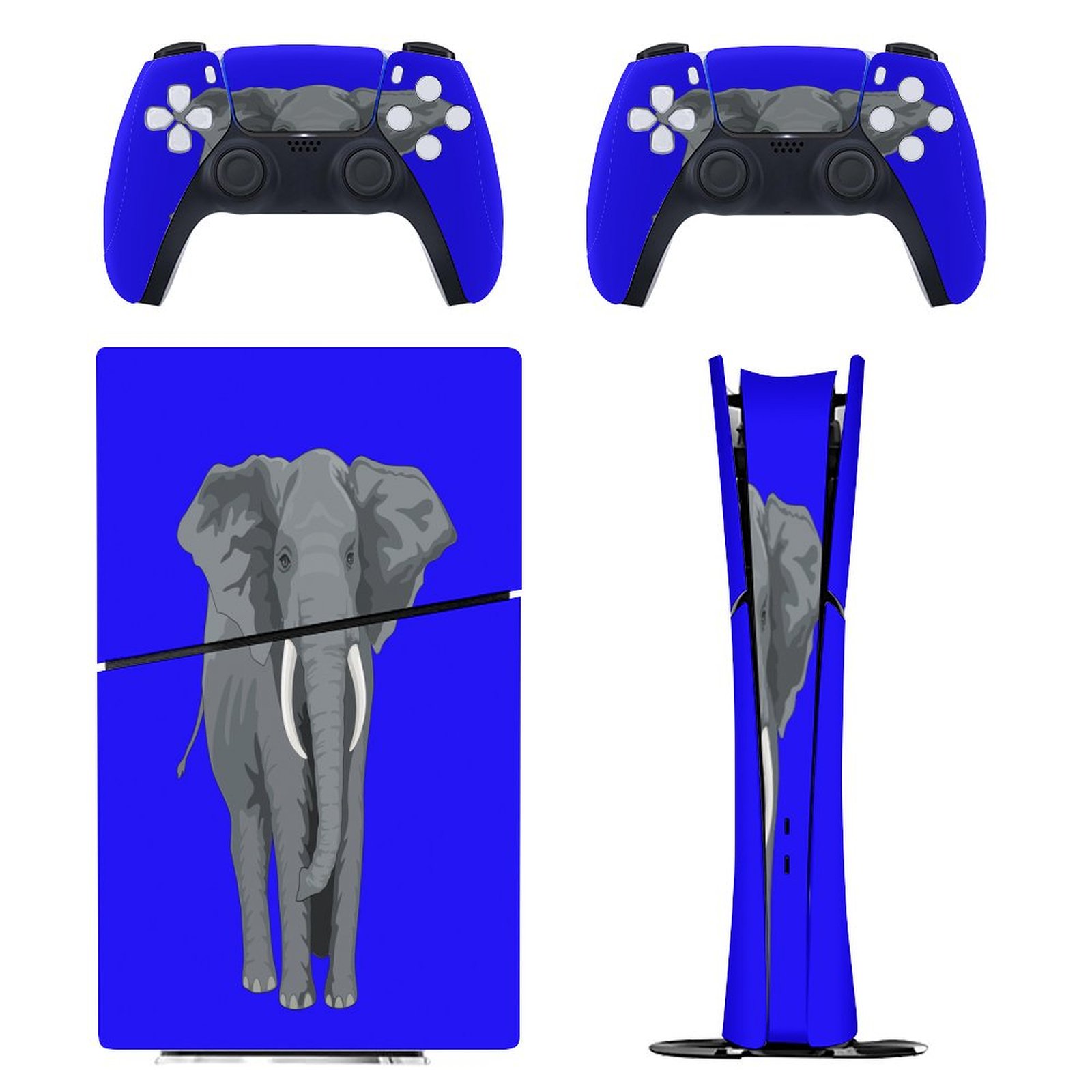 Elephant, Grey PS5/PS5 Slim Digital Disc Skin Sticker For Console And ...