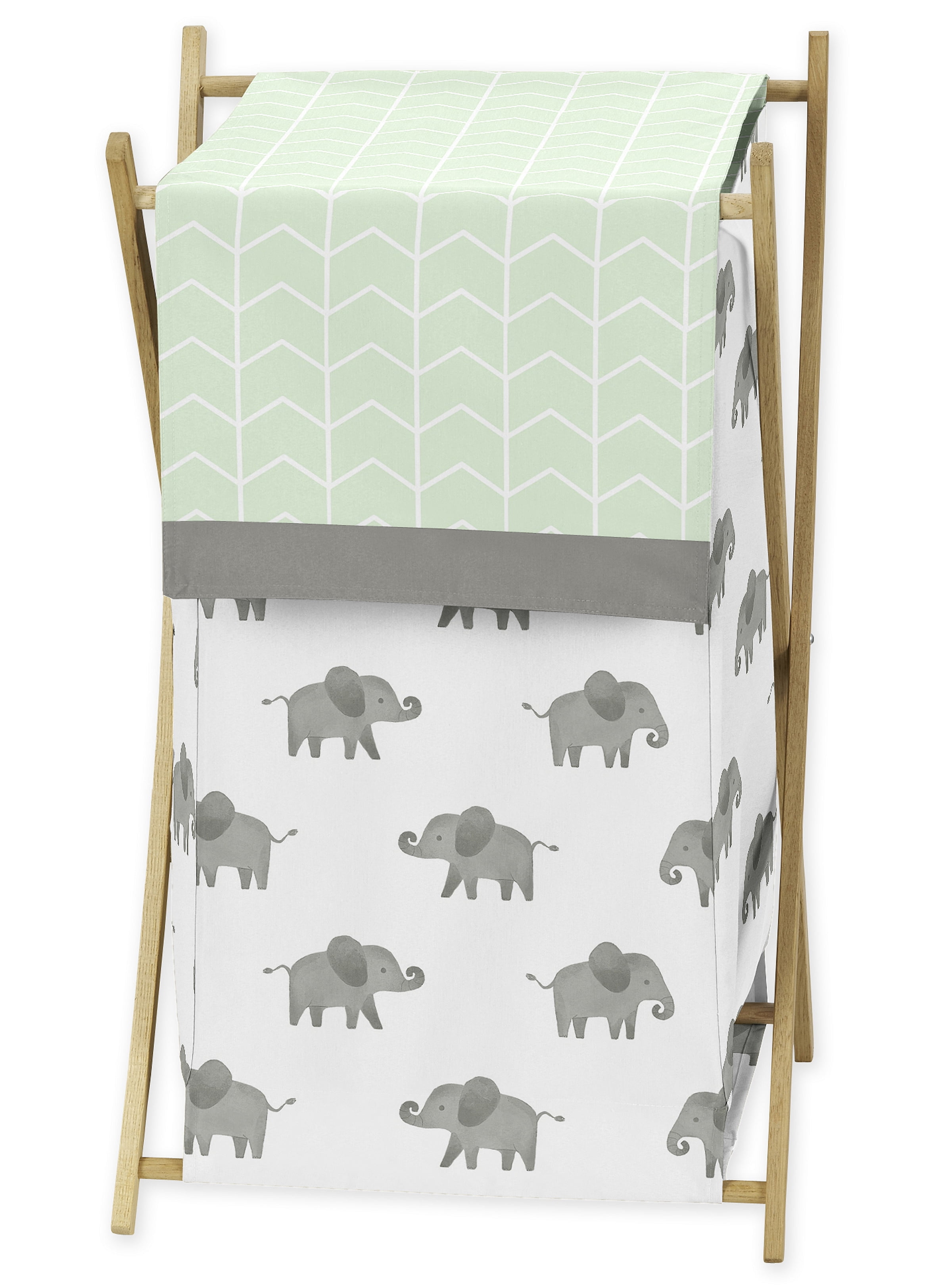 Elephant Grey and Mint Collection Hamper - Walmart.com