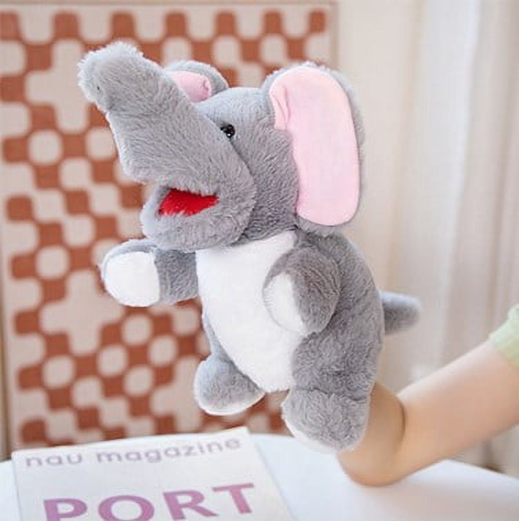 Elephant Hand Puppet Elephant Plush Toy Movable Mouth Hand Puppet ...