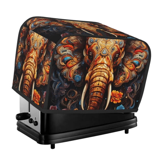 Elephant Indian Psychedelic 2 Slice Toaster Cover Bread Maker Dust ...