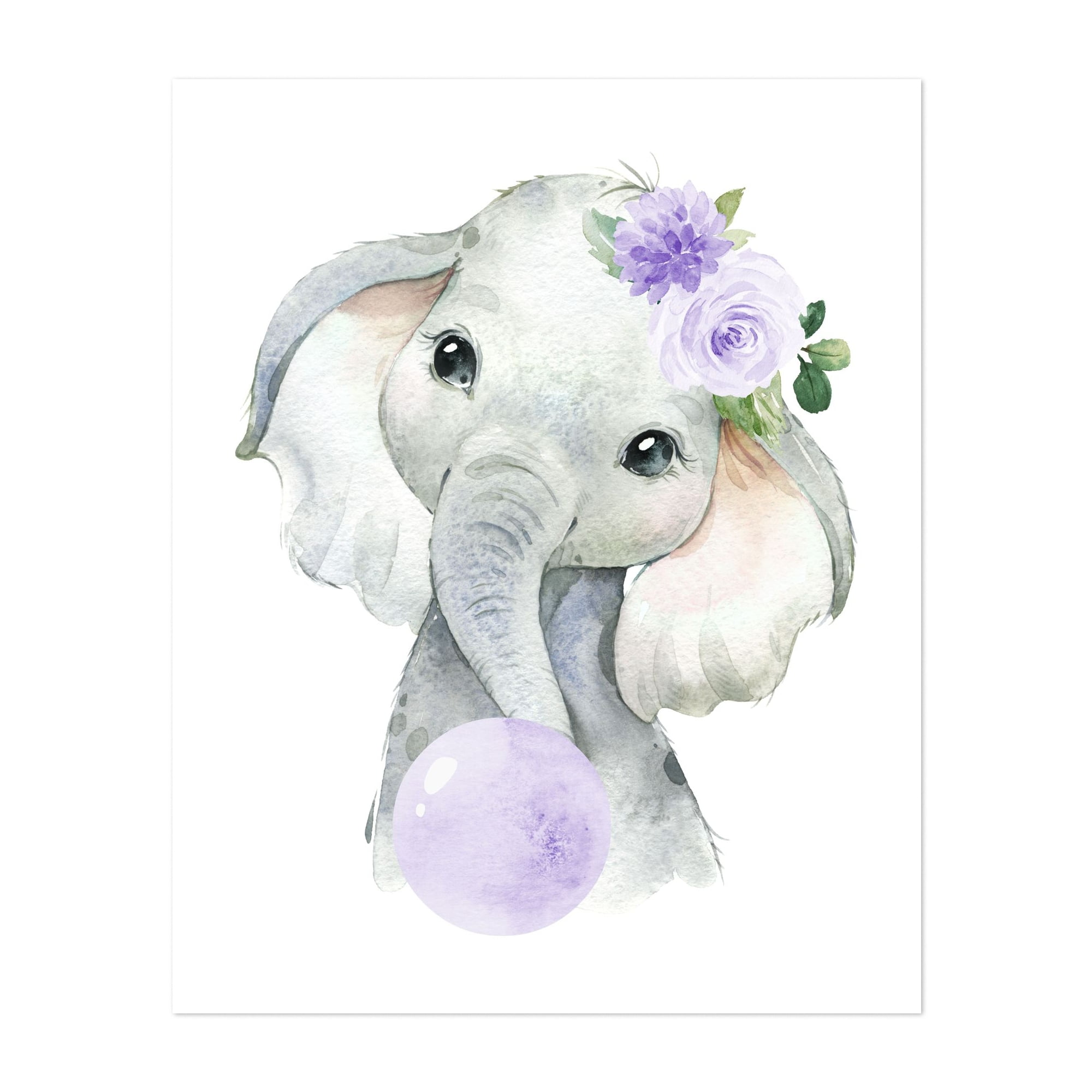 Elephant, Jungle Animals, Safari Animals, Bubble Gum, Purple Flowers ...
