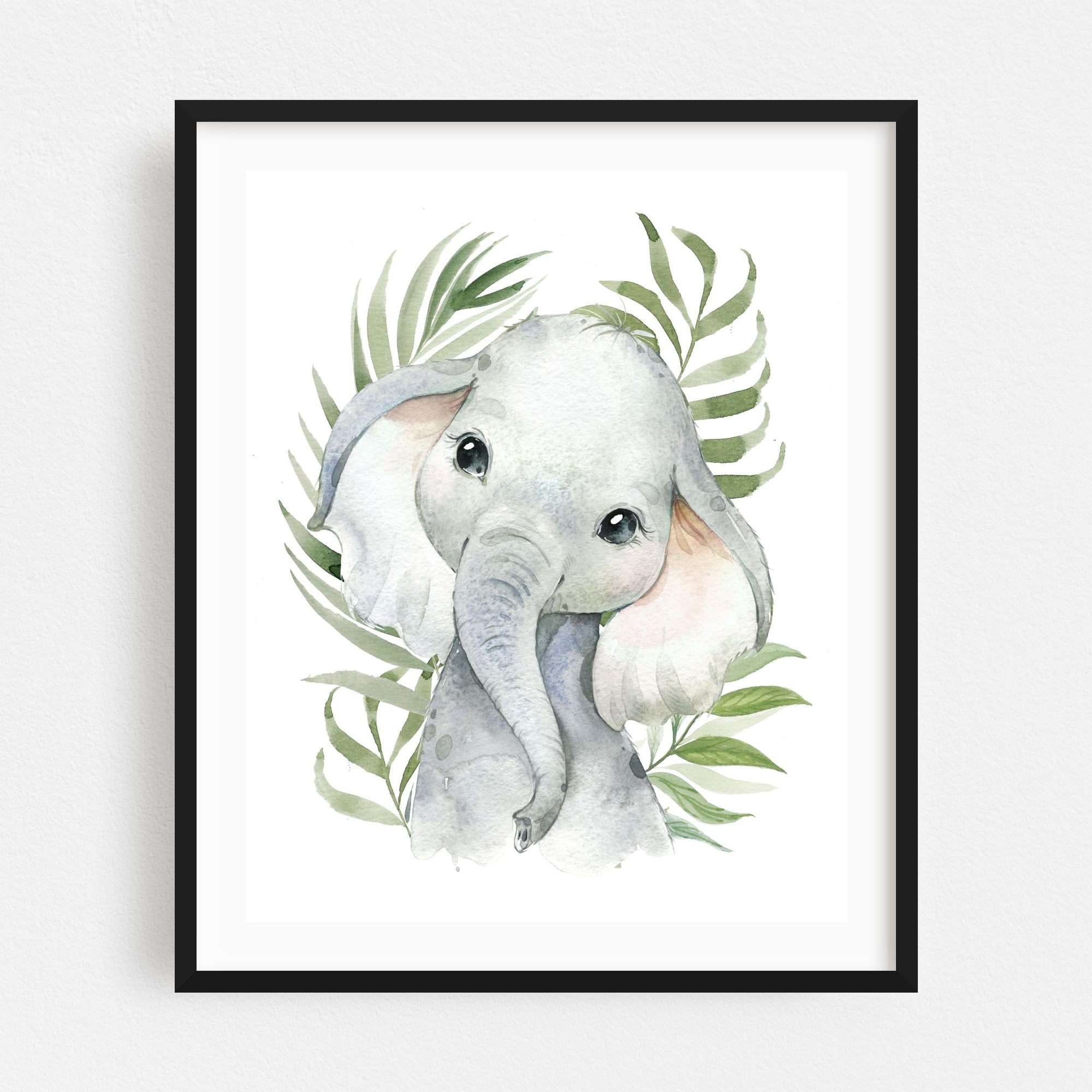 Elephant, Jungle Animals, Safari Animals, Palm Leaves, Gender Neutral ...