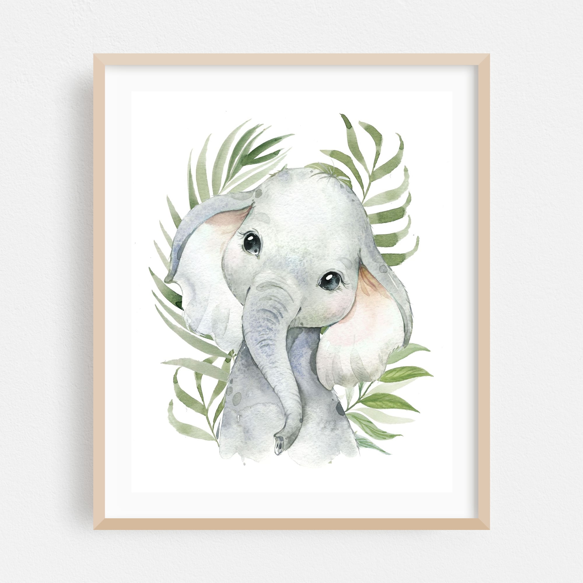 Elephant, Jungle Animals, Safari Animals, Palm Leaves, Gender Neutral ...