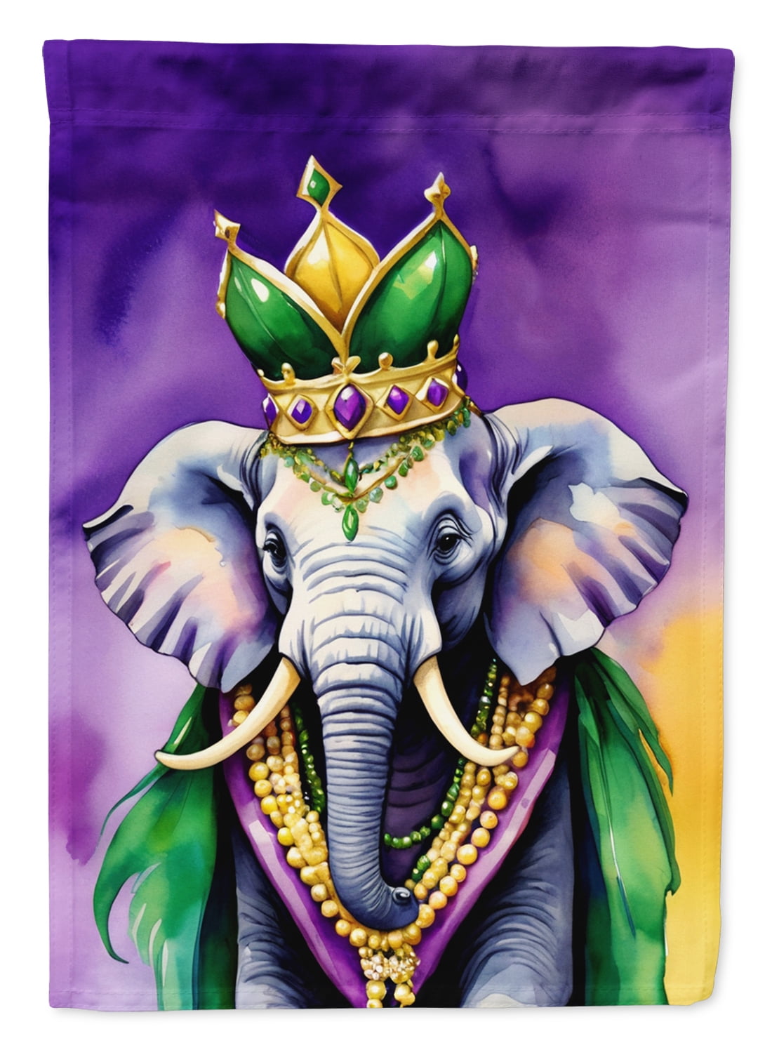 Elephant King of Mardi Gras Garden Flag 11.25 in x 15.5 in - Walmart ...
