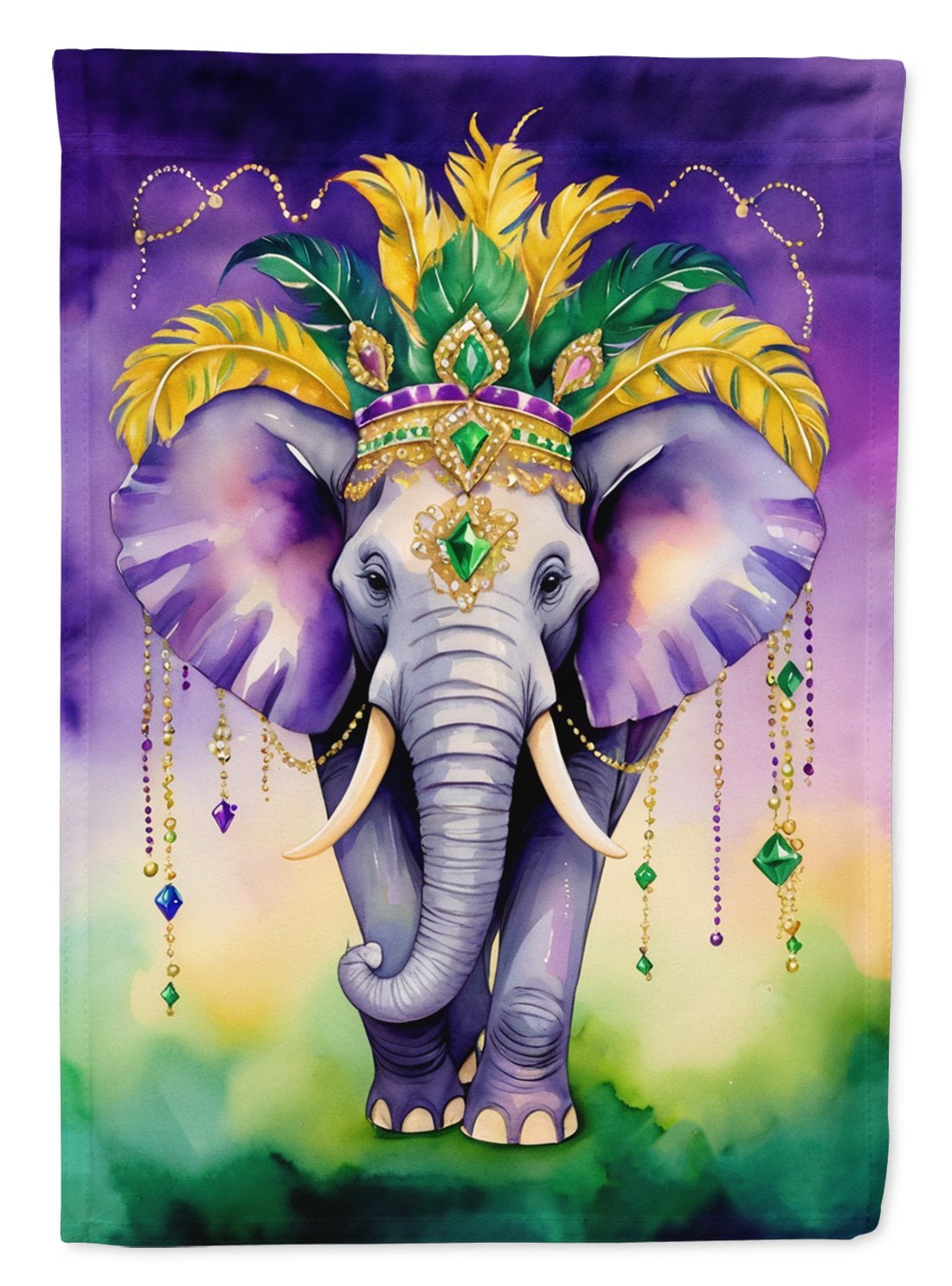 Elephant King of Mardi Gras House Flag 28 in x 40 in - Walmart.com