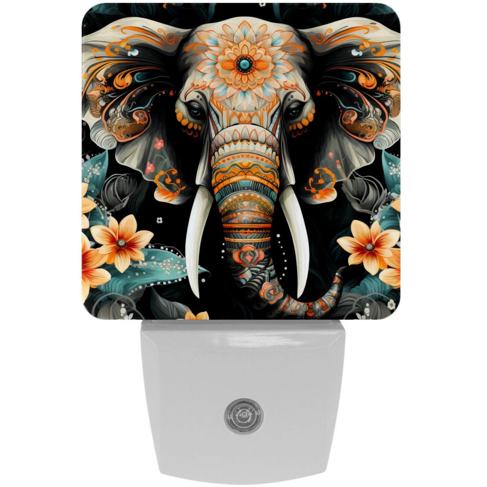 Elephant LED Square Night Light - Small and Bright Square-shaped LED ...