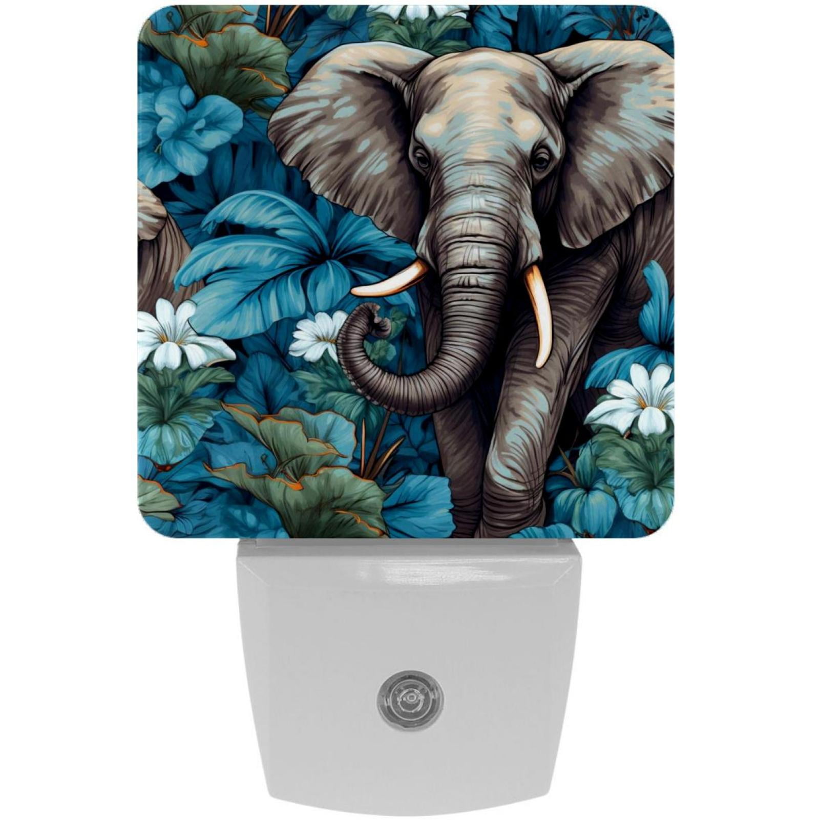 Elephant LED Square Night Lights for Bedroom and Living Room ...