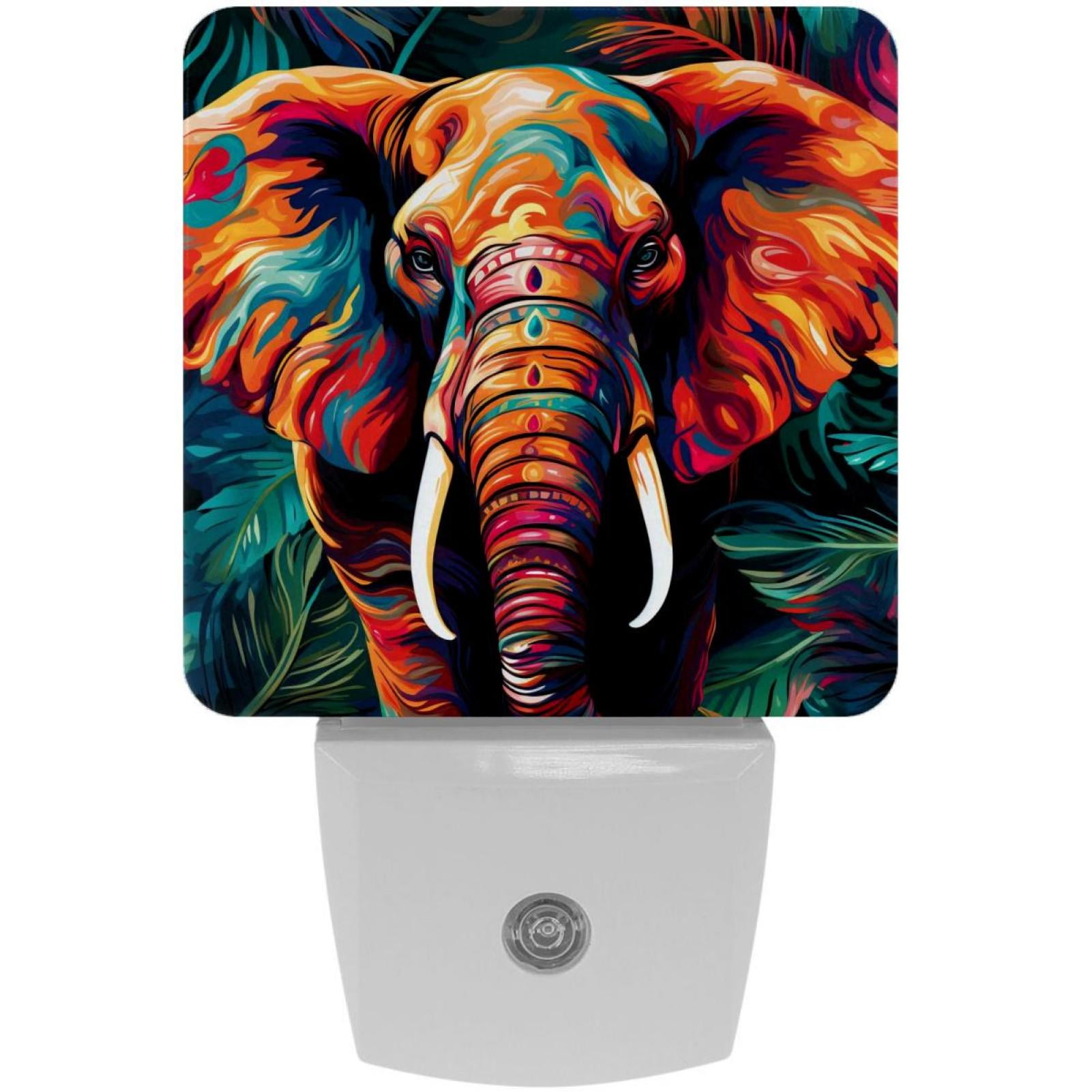 Elephant LED Square Night Lights for Bedroom and Living Room ...
