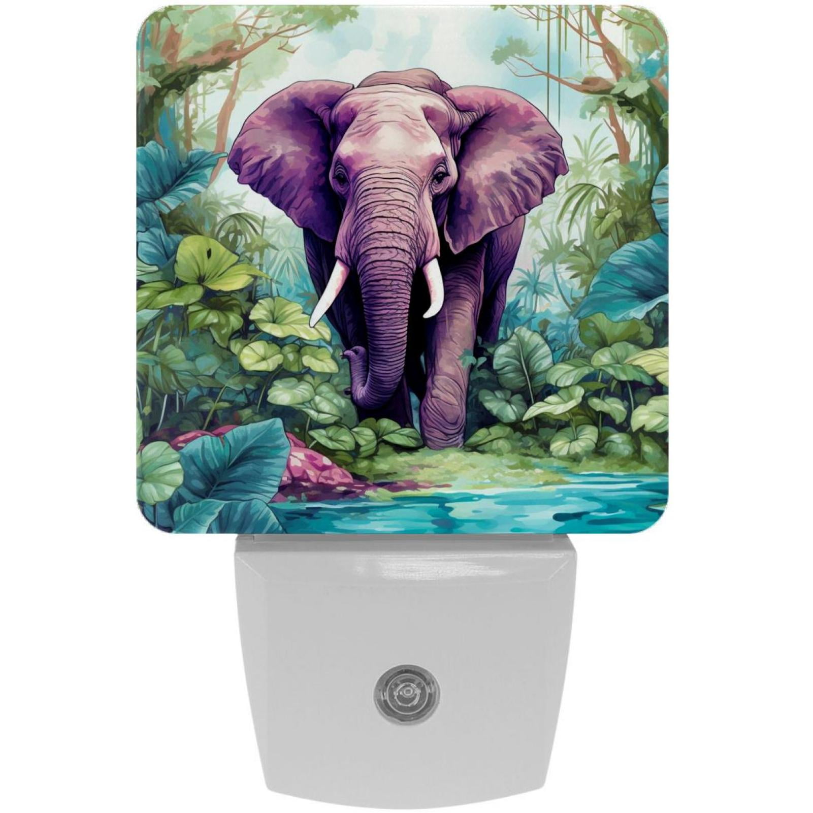 Elephant LED Square Night Lights for Bedroom and Living Room ...