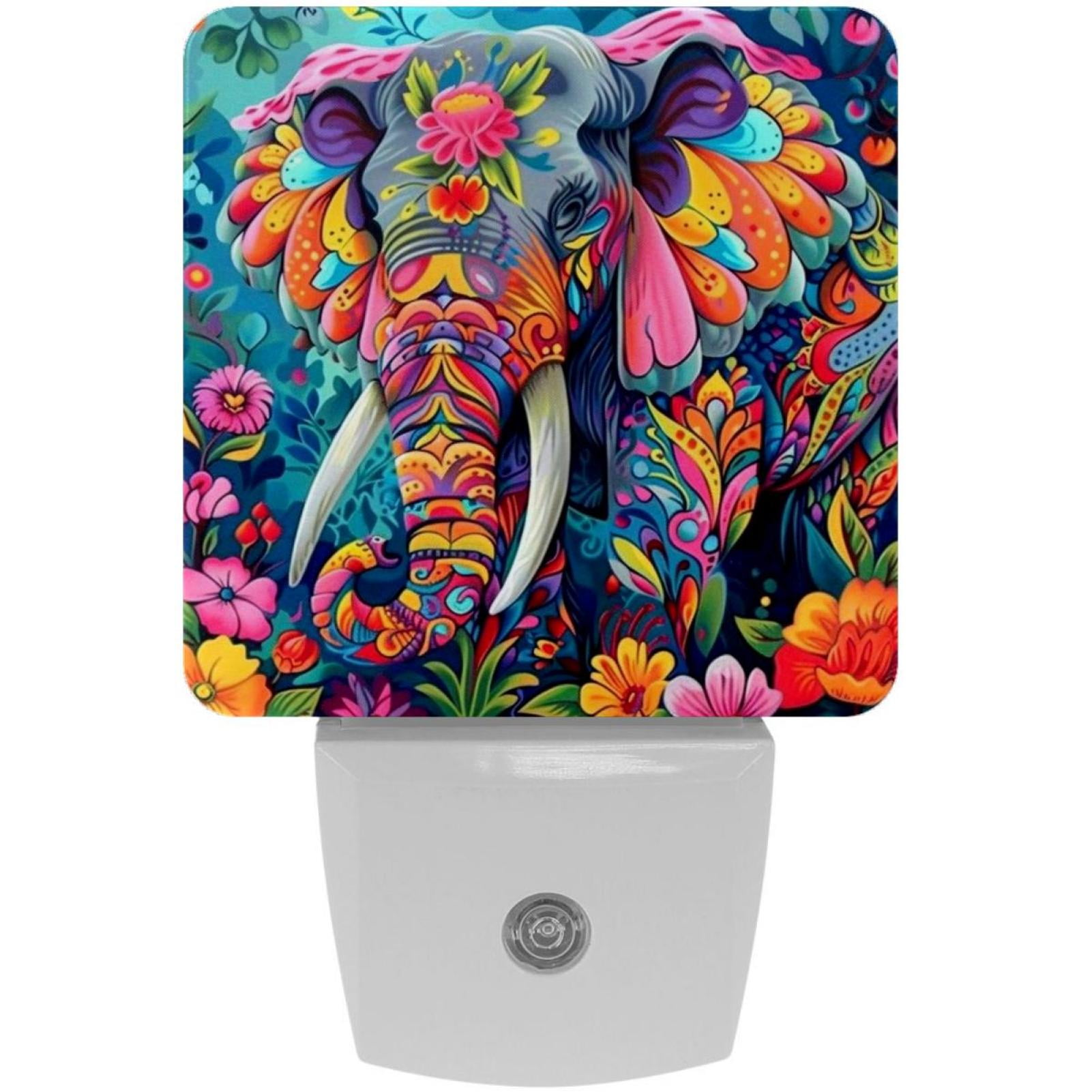 Elephant LED Square Night Lights - Energy Efficient Plug-in Wall Lamp ...
