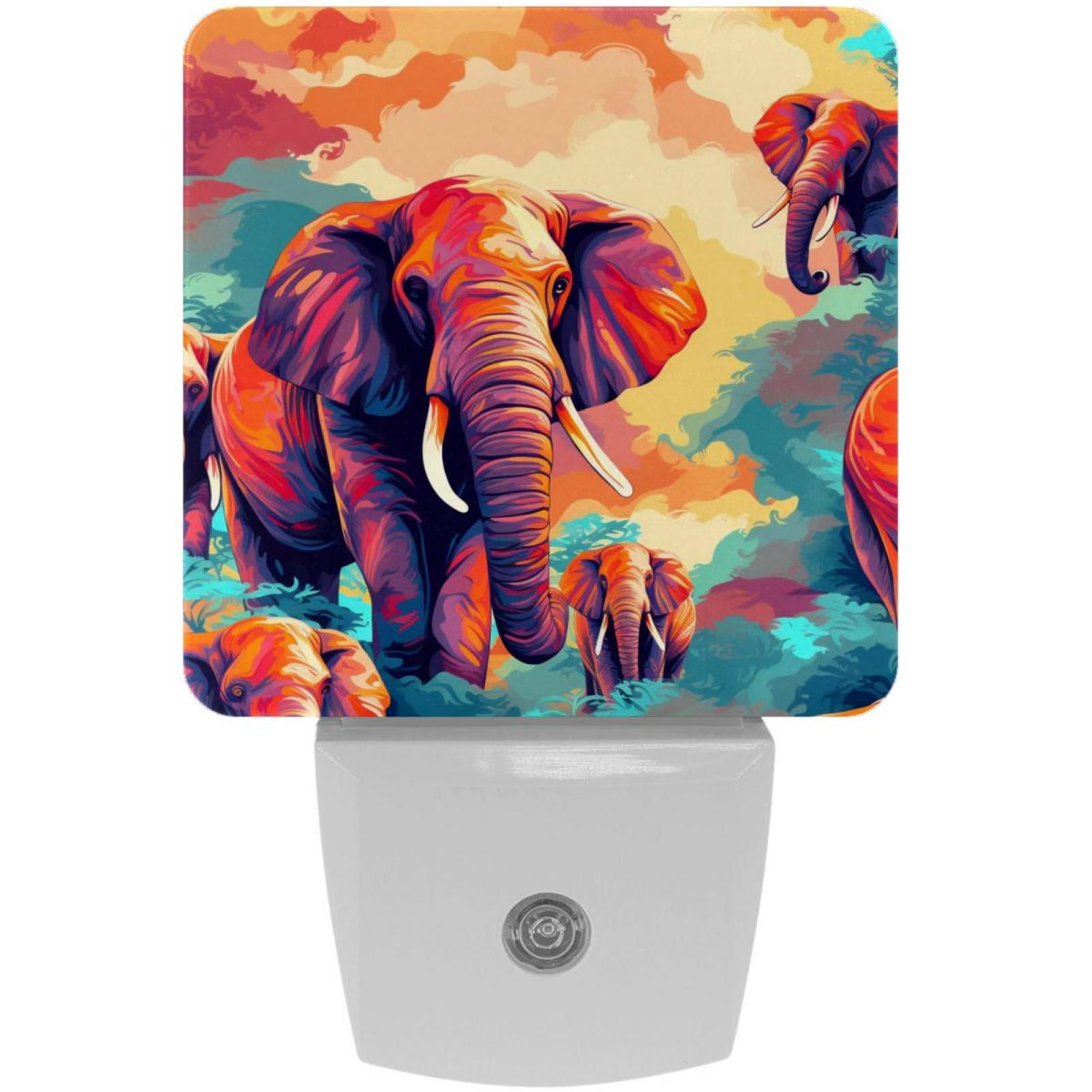 Elephant LED Square Night Lights - Energy Efficient and Stylish Decor ...