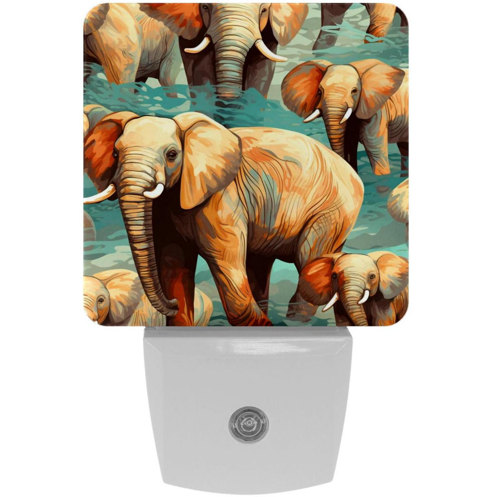 Elephant LED Square Night Lights - Modern and Energy Efficient Room ...