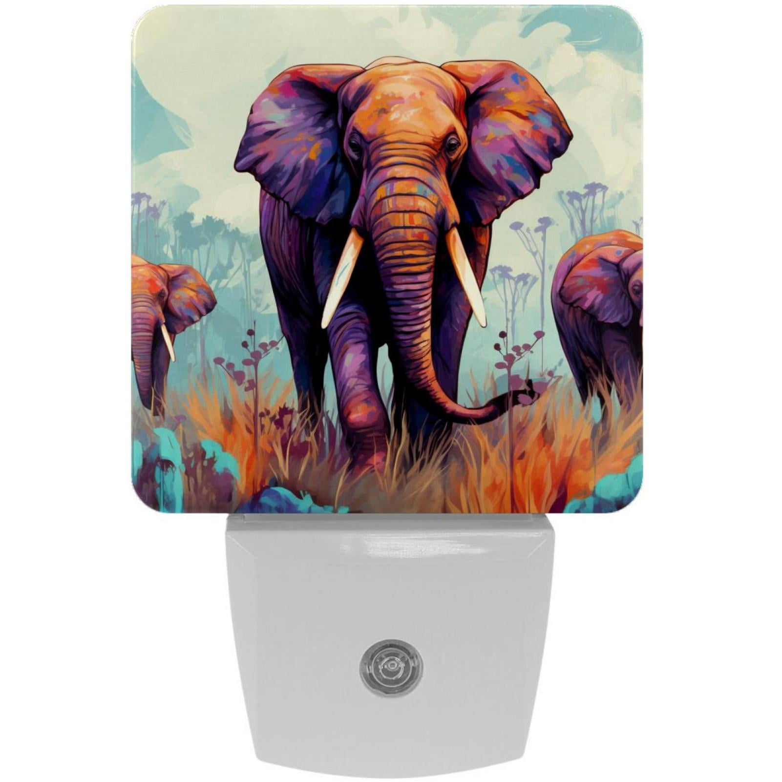 Elephant LED Square Night Lights - Stylish and Convenient Illumination ...
