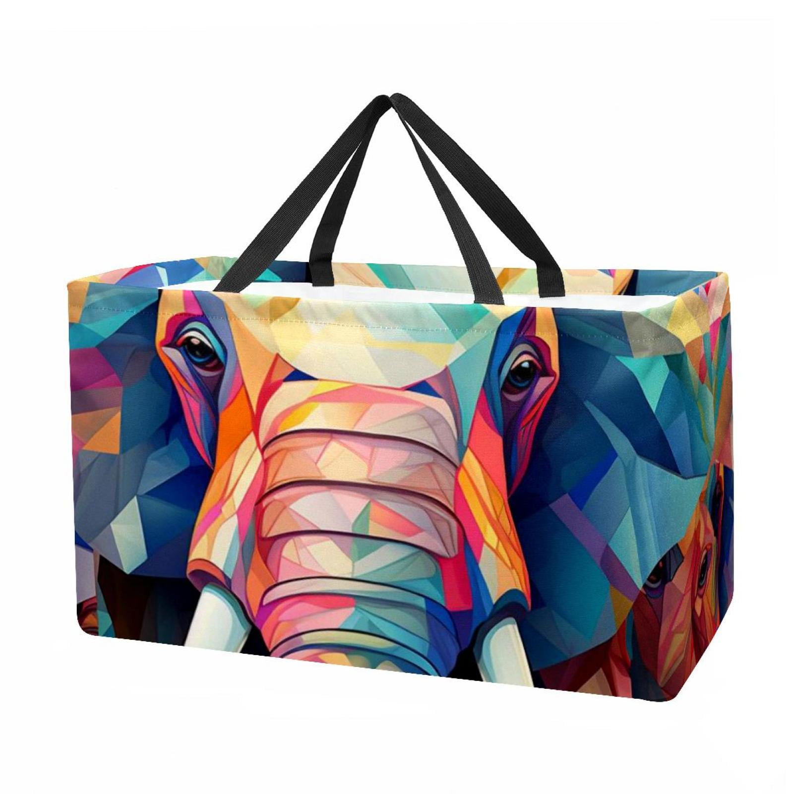 Elephant Large Capacity Foldable Oxford Cloth Picnic Basket - Reusable ...