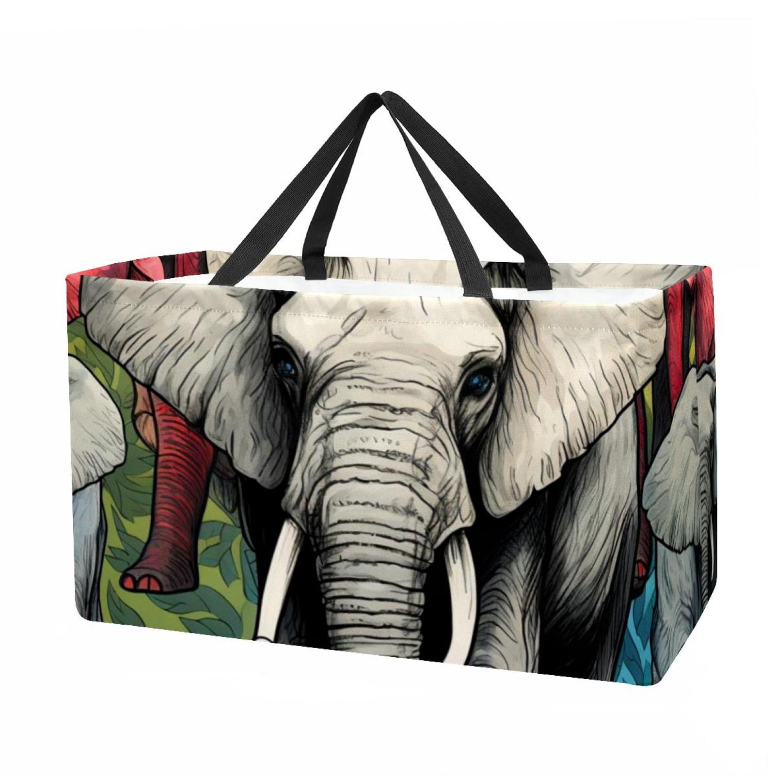 Elephant Large Foldable Oxford Cloth Storage Box Organizer Picnic ...