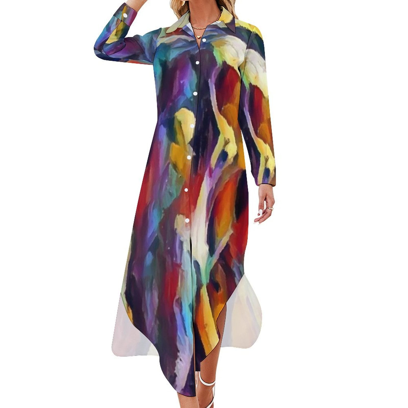 Elephant Long Sleeved Shirt Dress prom dress beach dress clothes for ...