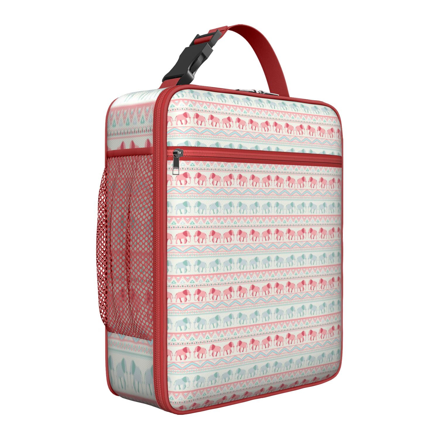 Elephant Lunch Box for Men Reusable Insulated Small Lunch Bag with Boho ...