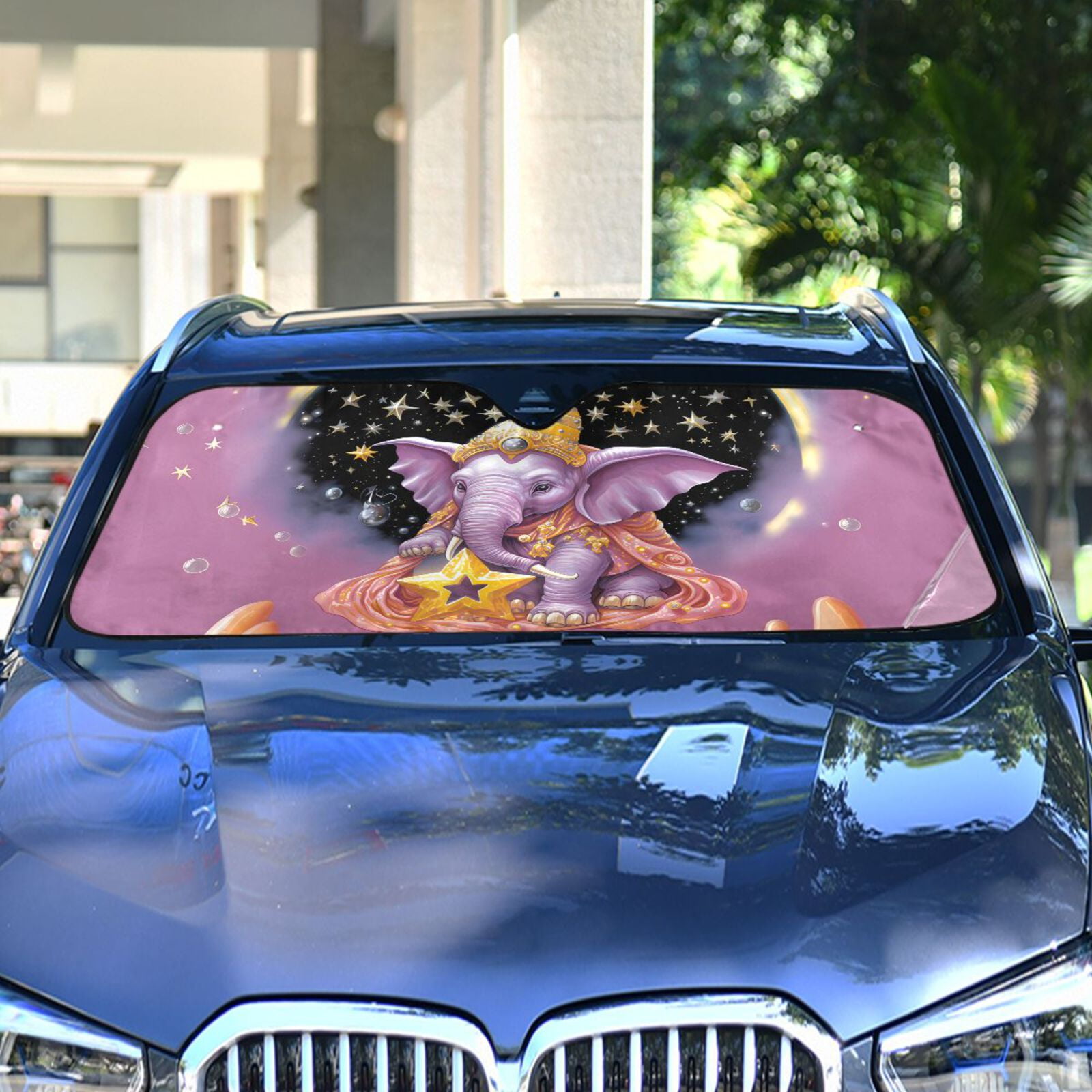Elephant Magic Stars Automotive Front Car Windshield Sun Shade ...