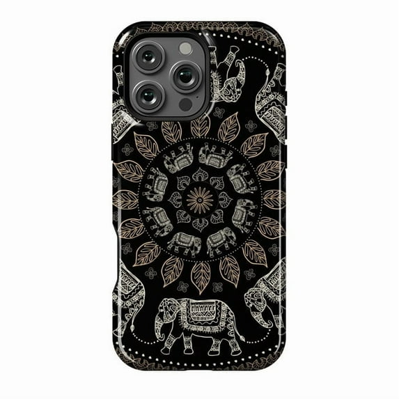 Elephant Mandala Spiritual Symbol Art iPhone Case 17 16 15 14 13 12 11 ...