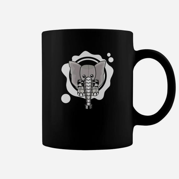 Elephant Metallic White Splash Coffee Mug - Walmart.com