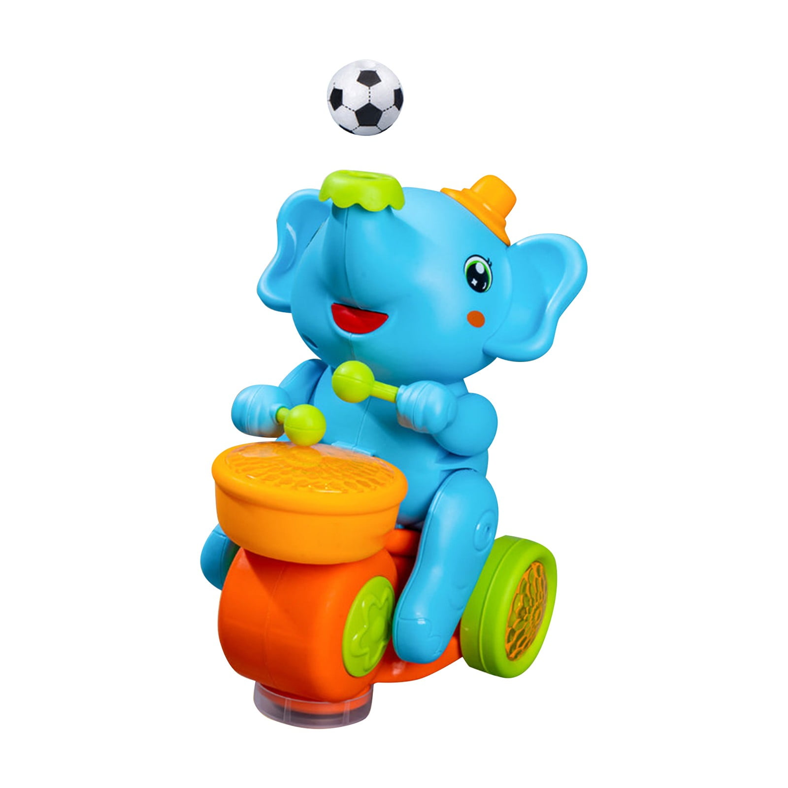 Elephant Musician Electric Motorcycle Toy Luminous Drums Elephant ...