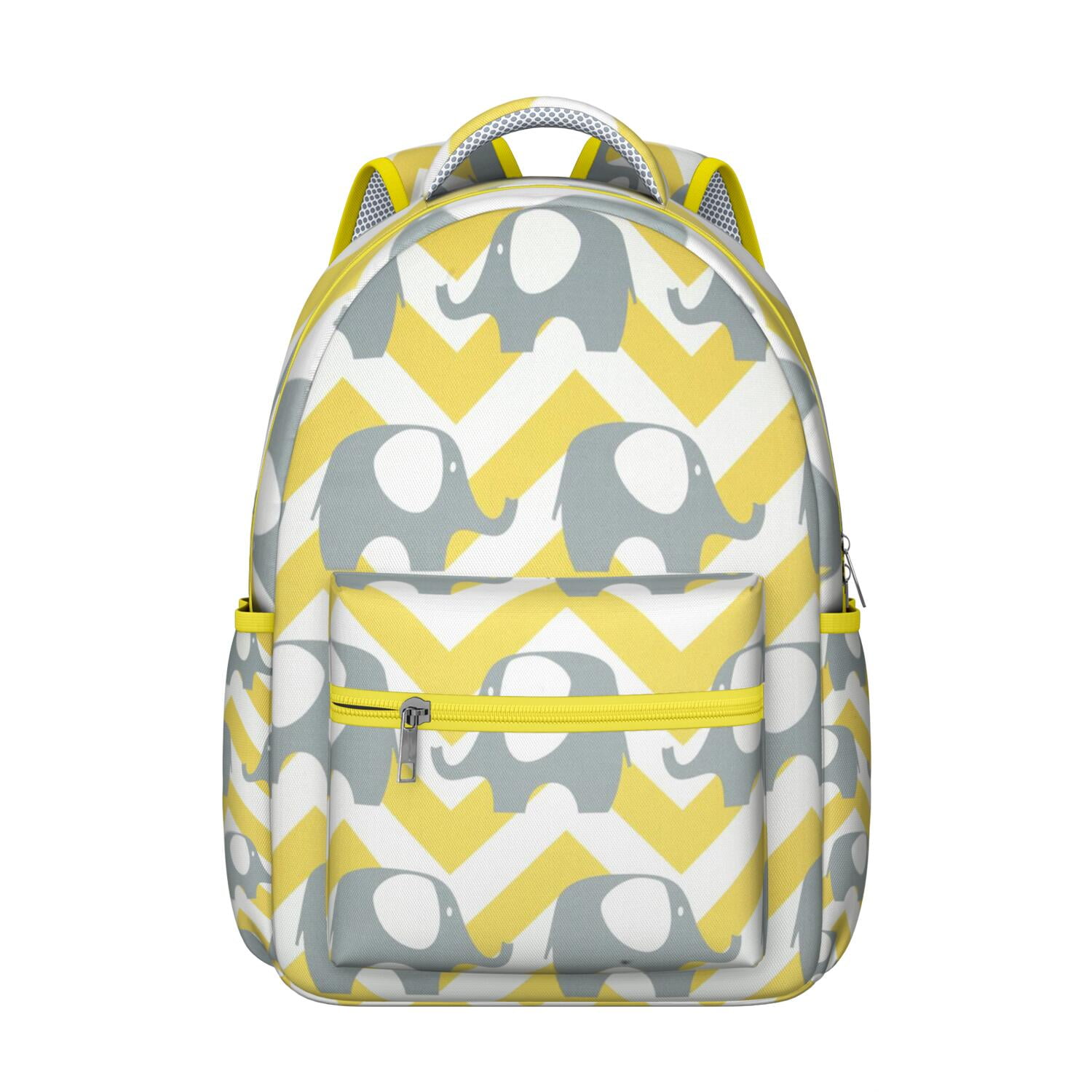 Elephant Pattern Backpack - Stylish Waterproof Bookbag for School ...