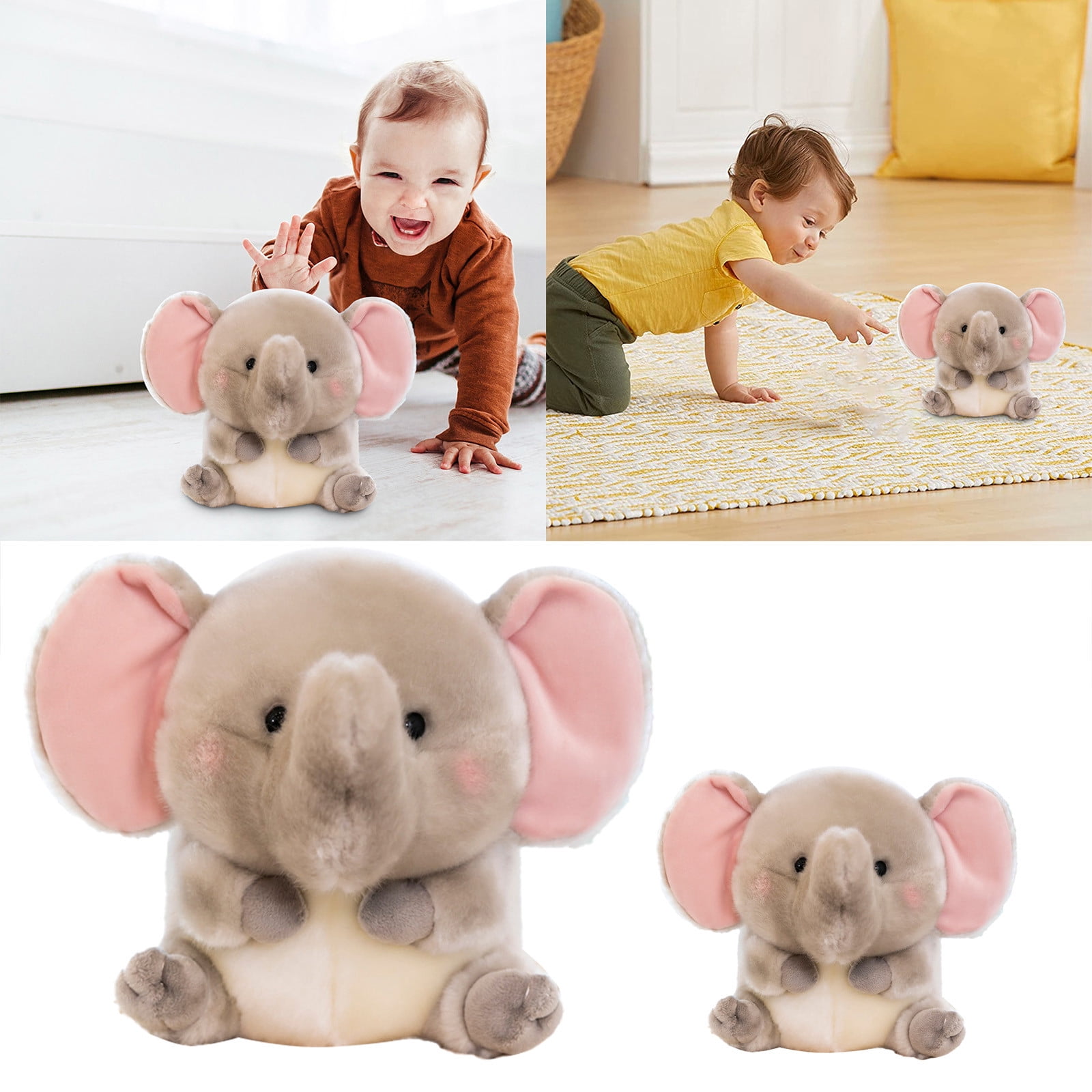 Elephant Pet Small Animal Doll Ball Plush Toy Round Machine Doll ...
