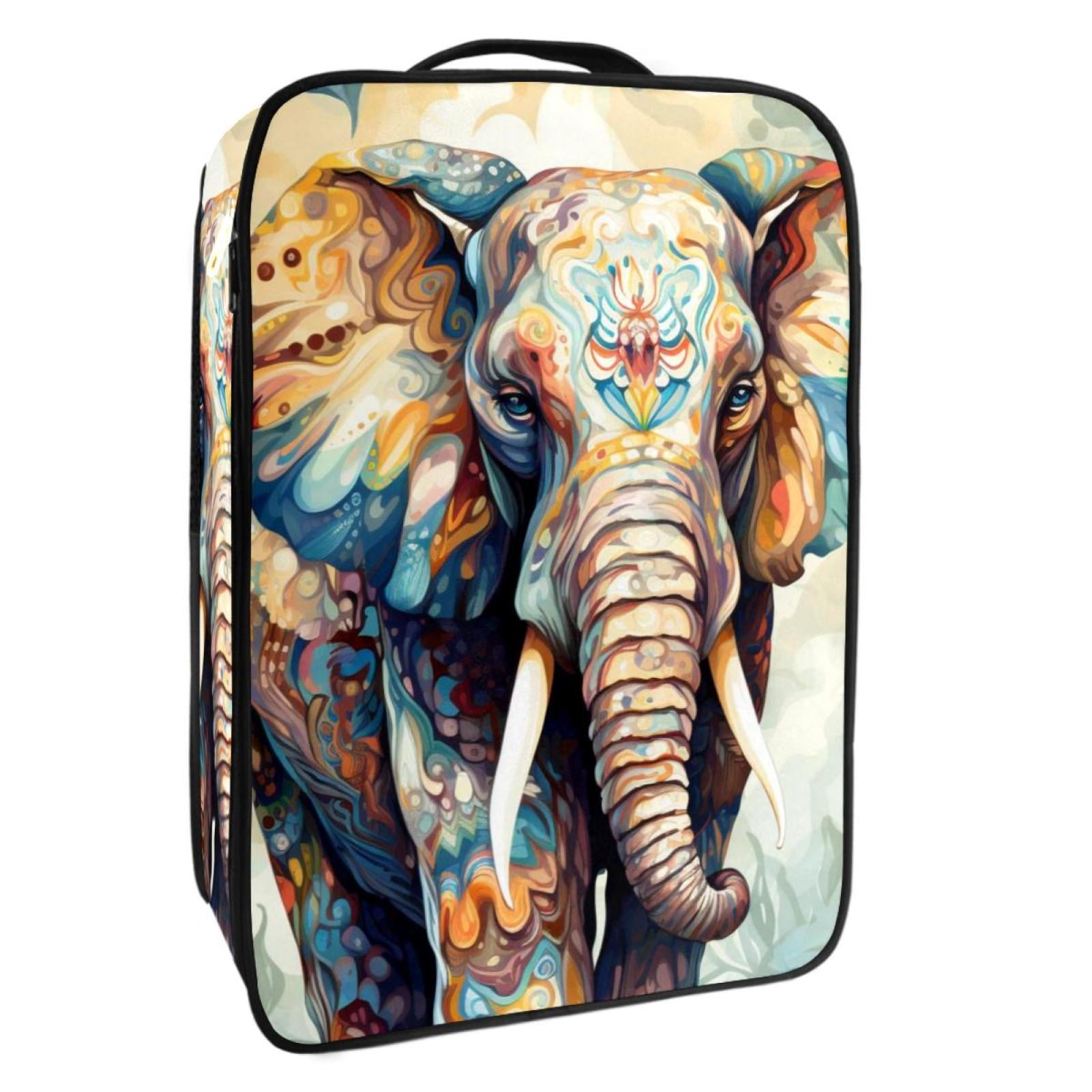 Elephant Polyester Shoe Boxes Organizer for Closet Storage - 23x31cm ...