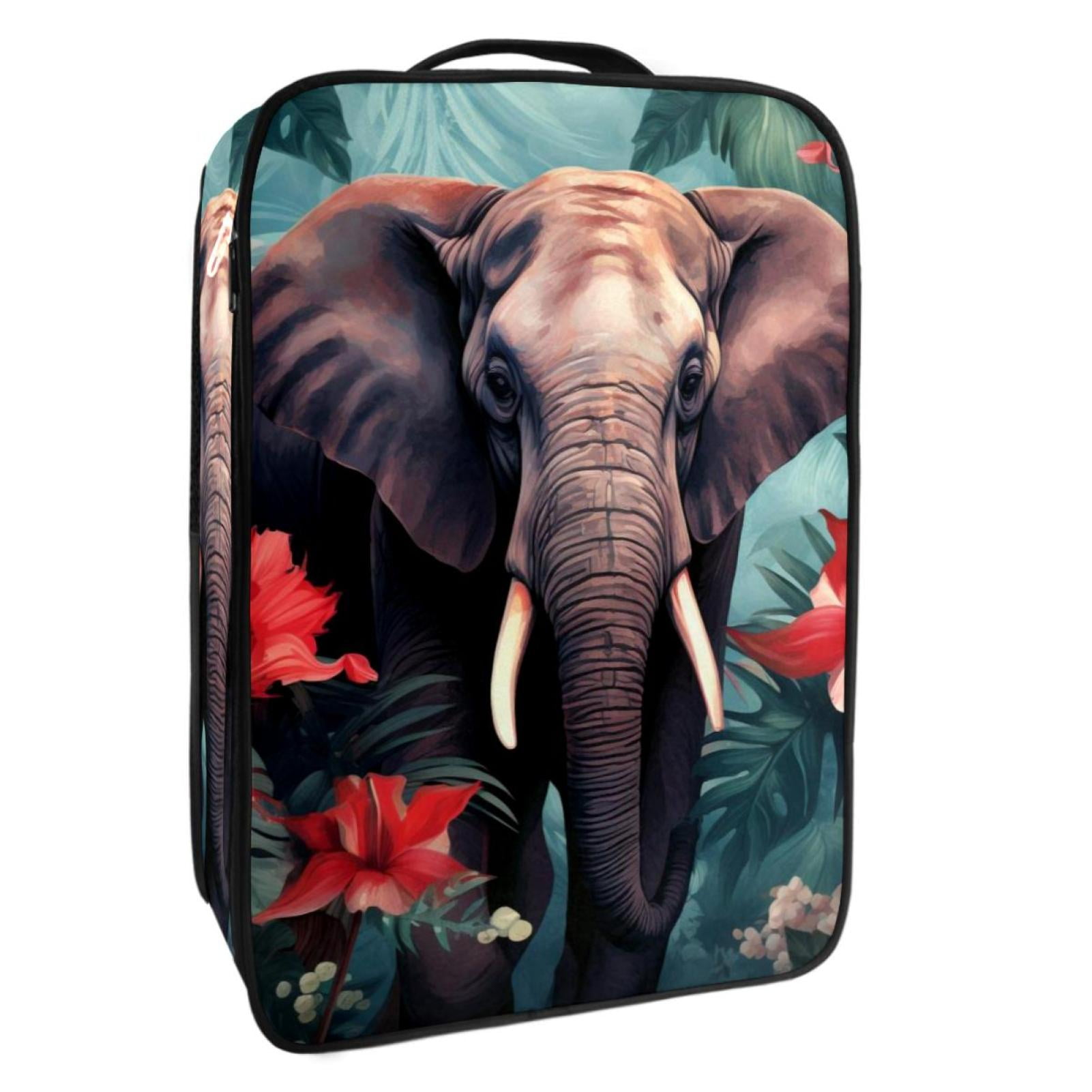 Elephant Polyester Shoe Organizer Box, 23x31cm/9x12in, Closet Storage ...