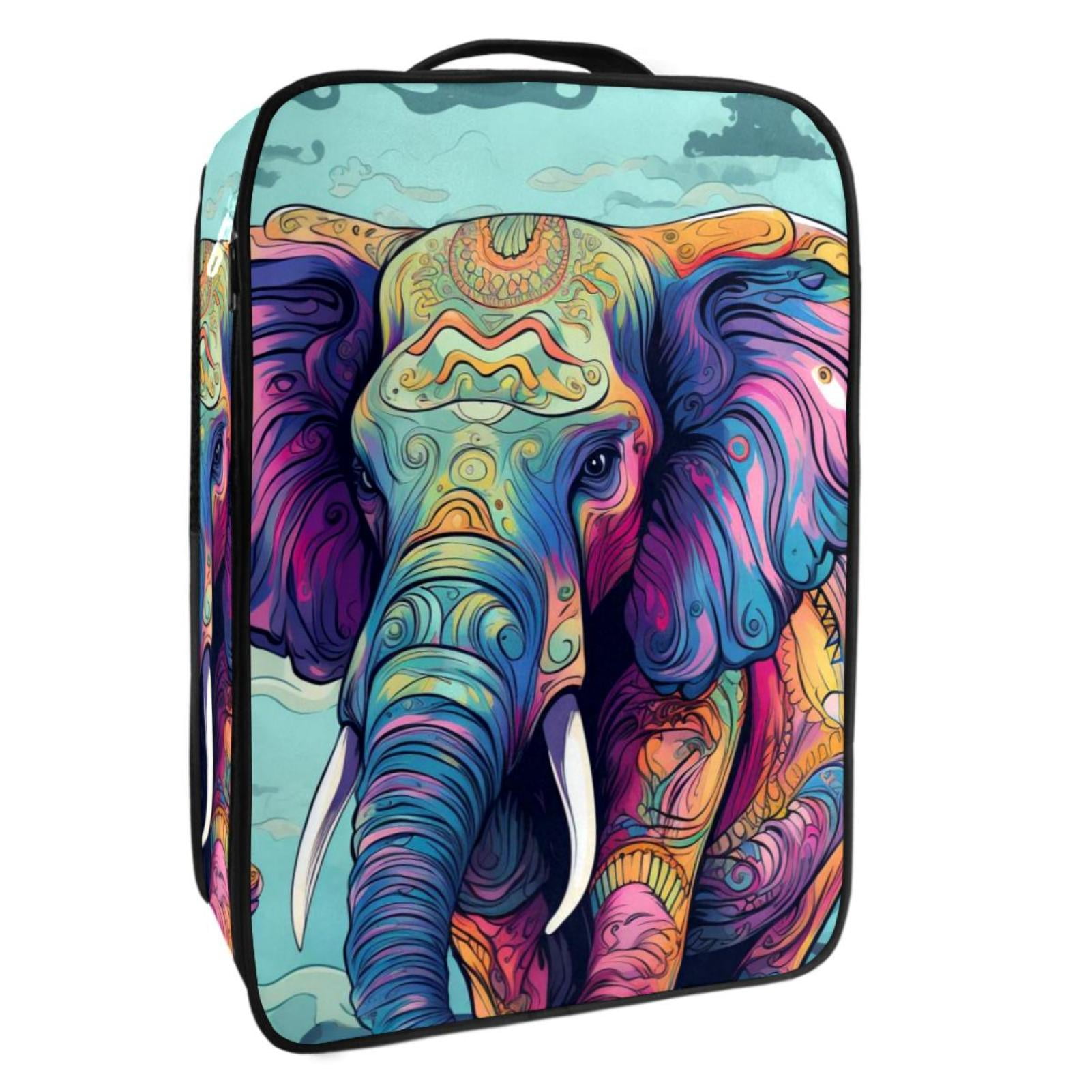 Elephant Polyester Shoe Organizer Box 23x31cm/9x12in: Compact Storage ...